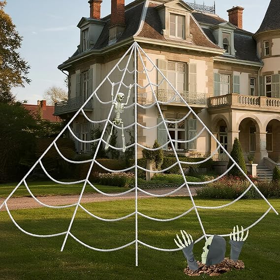 Amazon.com: liuboduil 216'' Big Spider Web +36'' Skeleton +14 ...