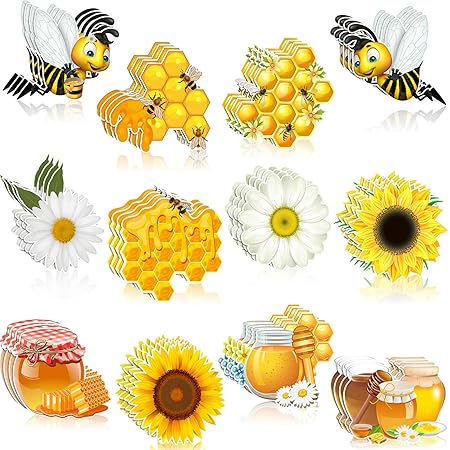 Amazon.com: Whaline 69Ft Bee Bulletin Board Borders Yellow Black ...