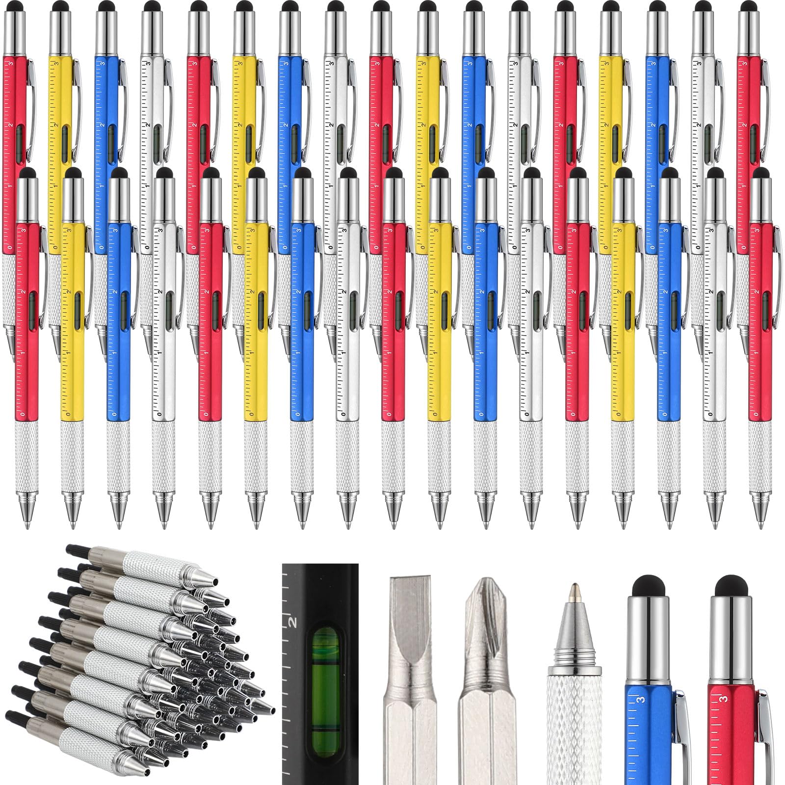 Amazon.com: Yeaqee 40 Pcs Multi Tool Pens for Men 6 in 1 Screwdriver ...