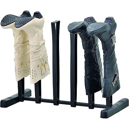 Whitmor 3 Pair Boot Rack - Adjustable Heavy Duty Frame - Black