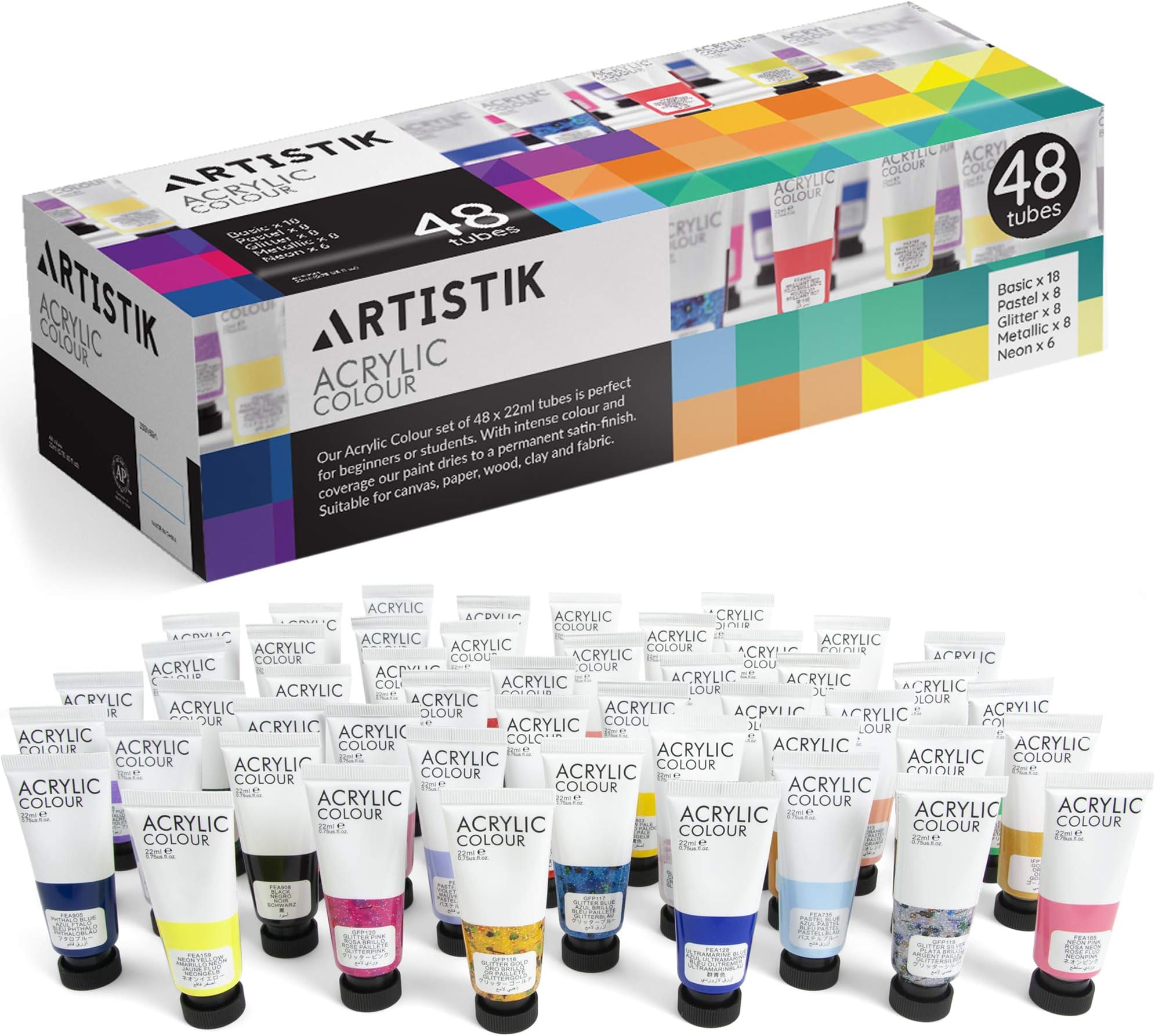 Atelier Interactive Acrylics 20ml Tubes (Set of 12) - Includes Mitch ...