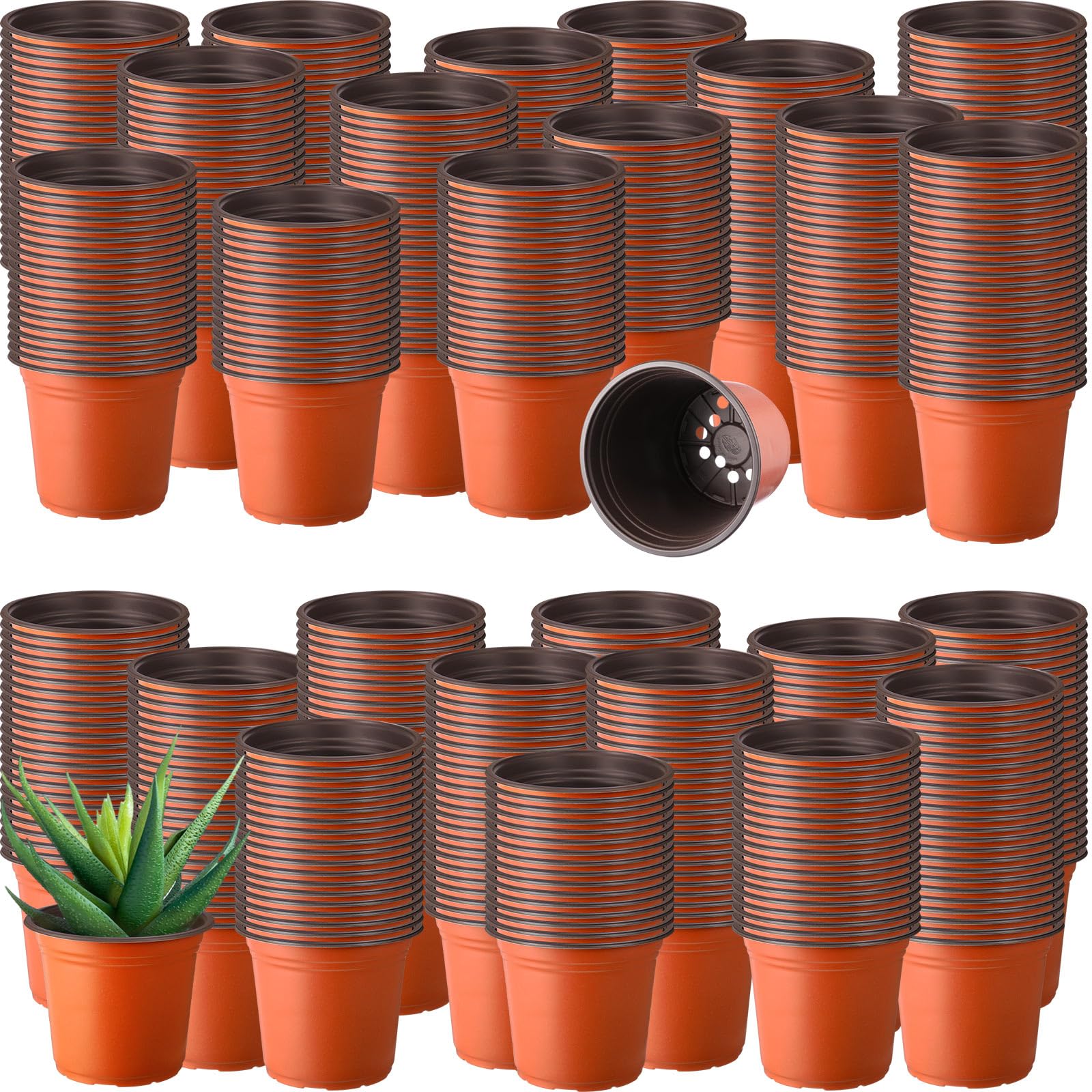 Snapklik.com : Hushee 1500 Pcs 5 Inch Plastic Plants Nursery Pots Bulk Seed Starting Pots