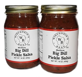 Amazon.com: Wisconsin's Best - Big Dill Pickle Salsa, Medium Ho, 16oz ...