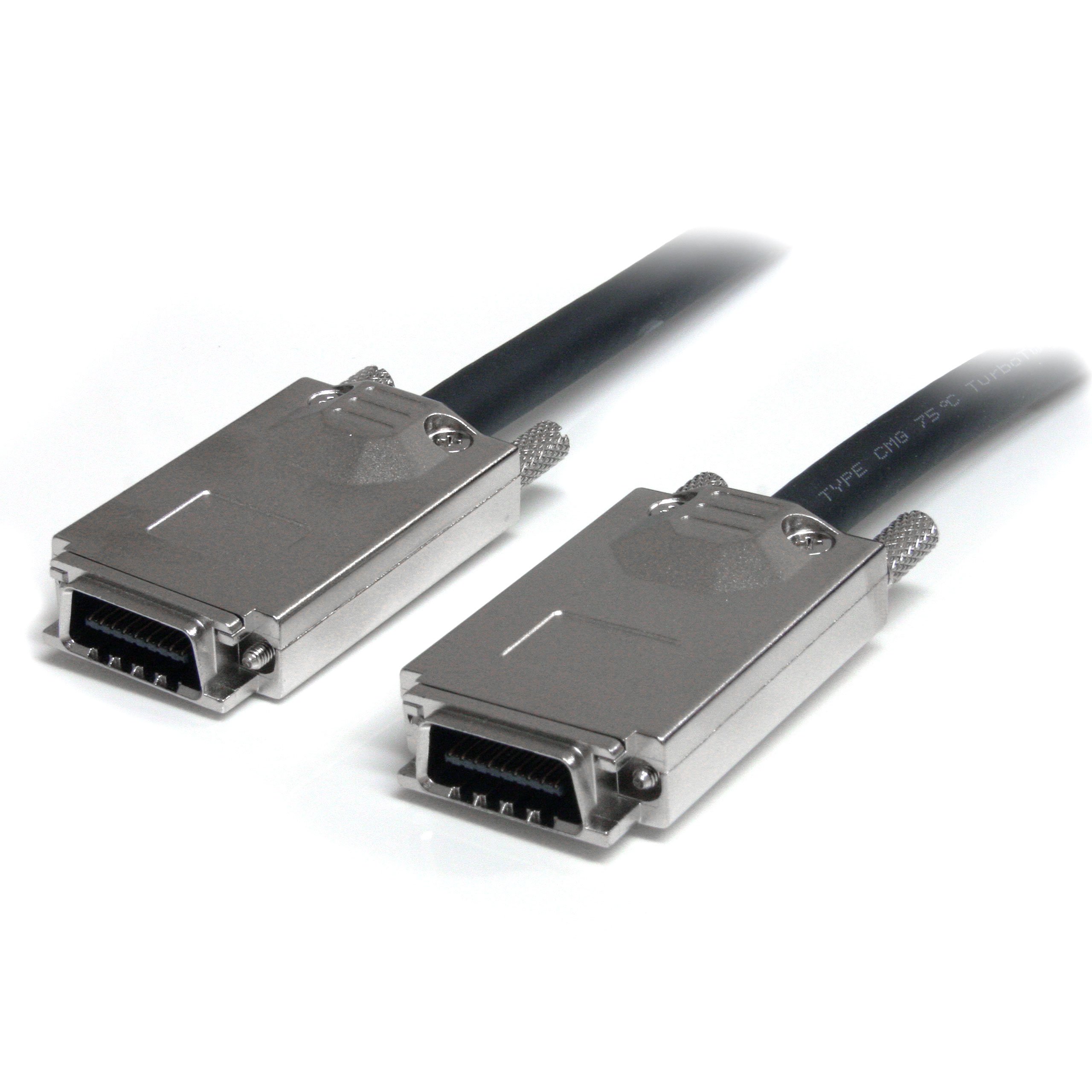 StarTech.com 1m Infiniband External SAS Cable - SFF-8470 to SFF-8470 ...