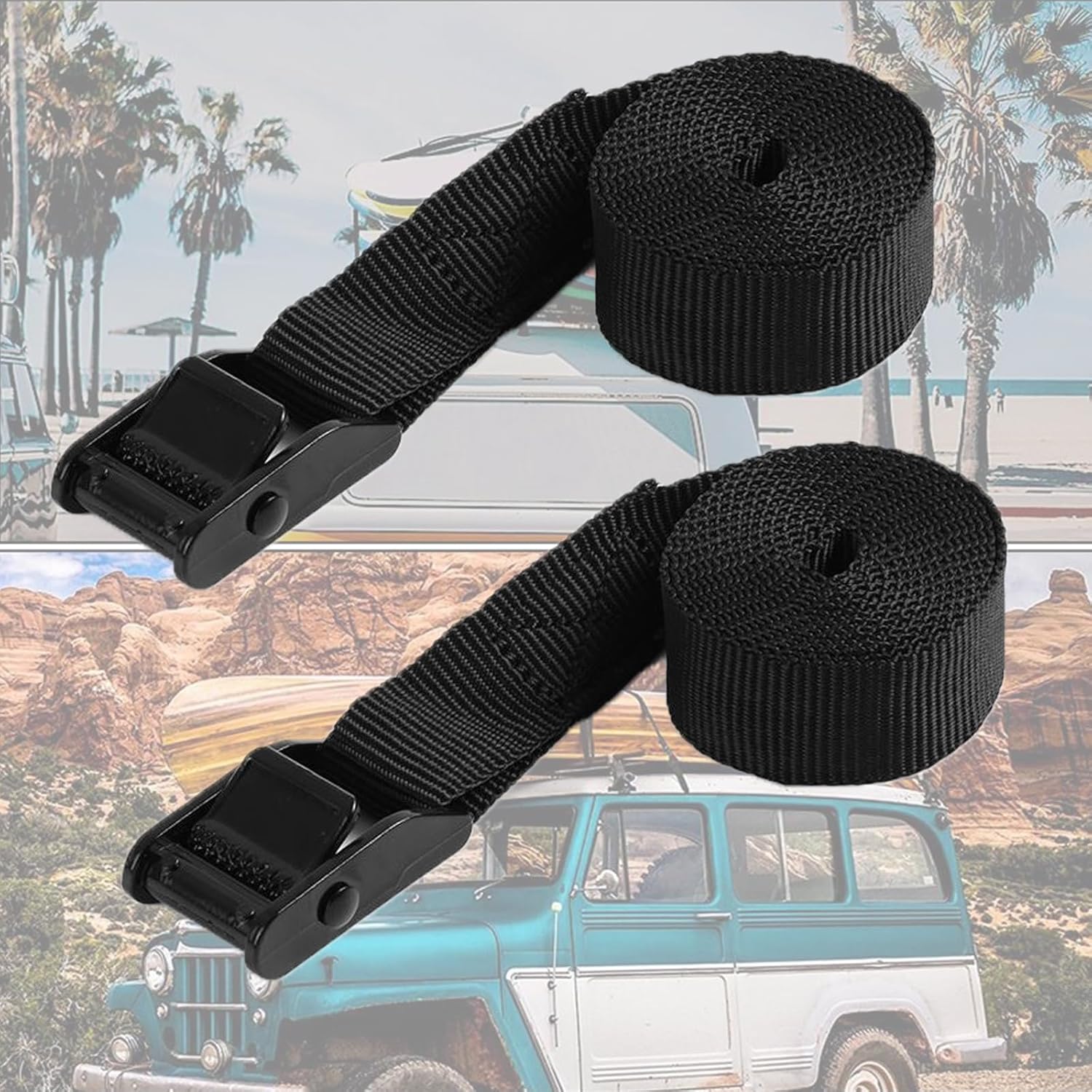 2 Heavy-Duty Strapping Straps, Sturdy Strapping Cargo Straps ...