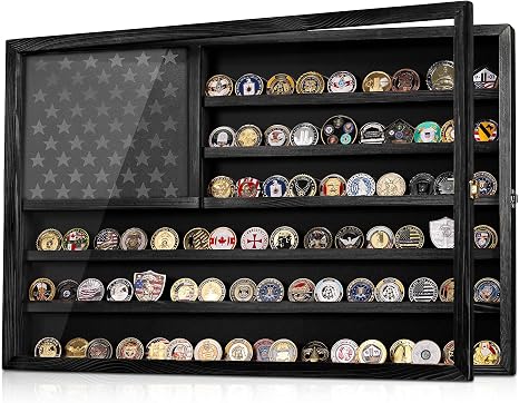 Amazon.com: MOCAS Challenge Coin Display Case, Lockable Military Coin ...