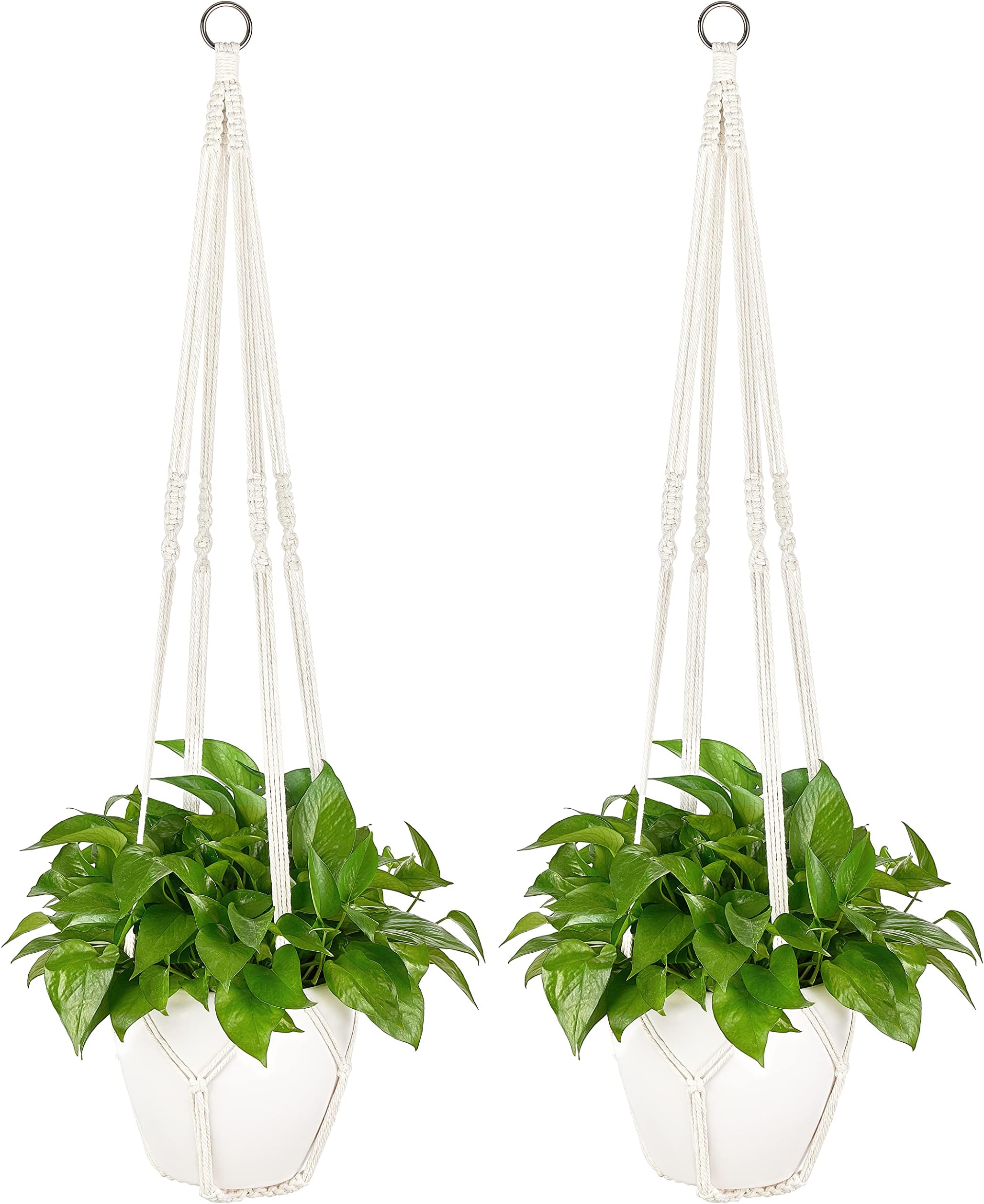 Amazon.com: EBOOT 2 Pack 48 Inches Large Macrame Plant Hanger Rope to ...