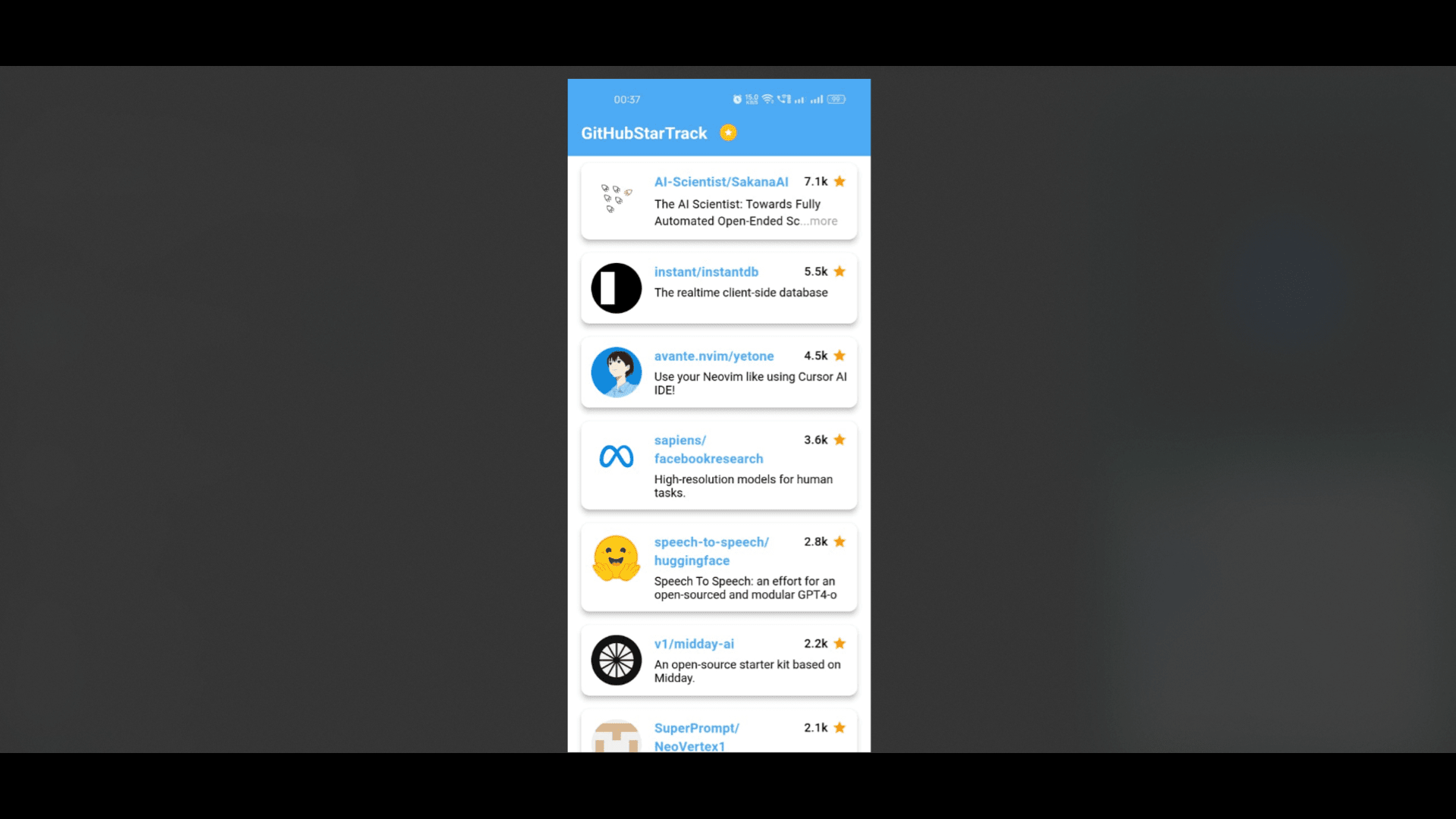 Github star track - App on Amazon Appstore