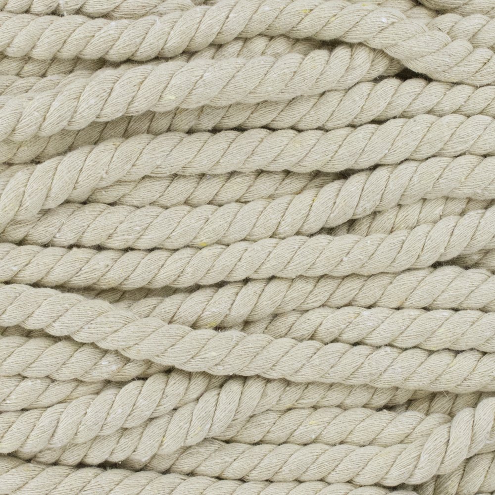 Amazon.com: Super Soft 3 Strand Twisted Cotton Rope (Camel, 1/2 Inch x ...