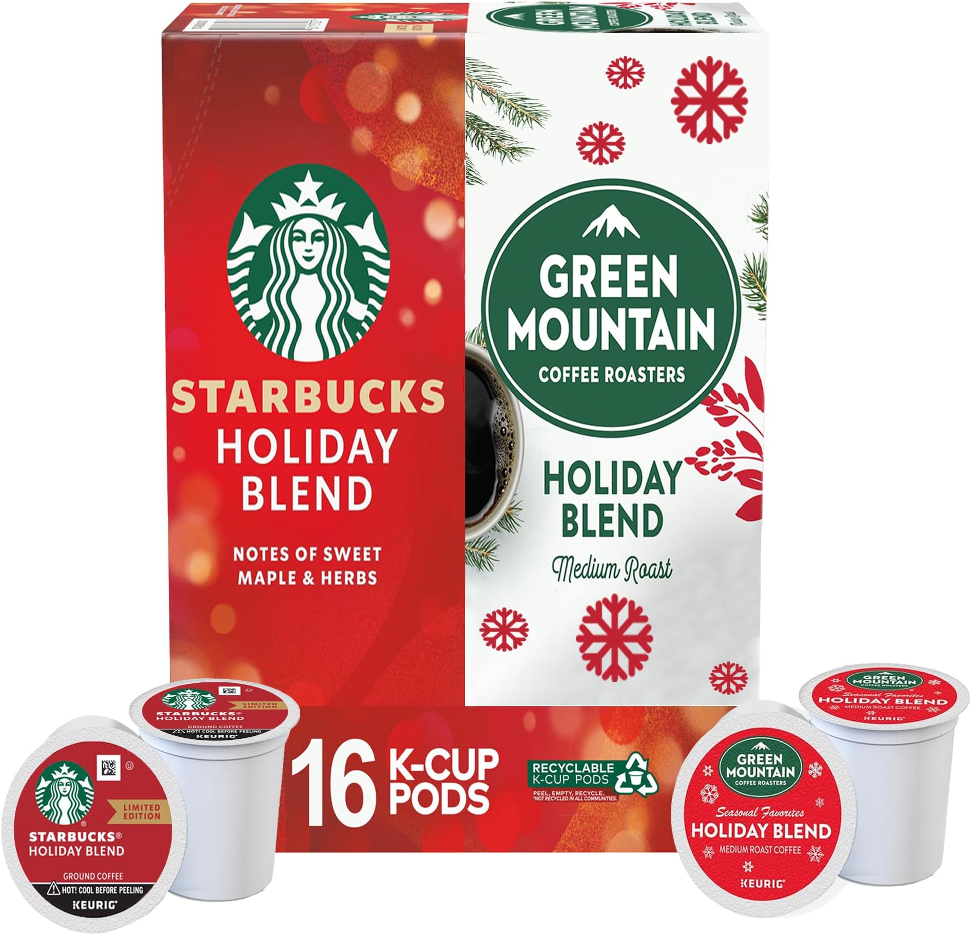 Amazon.com: 16 Count — Variety Pack Coffee Pods, Medium Roast Coffee ...