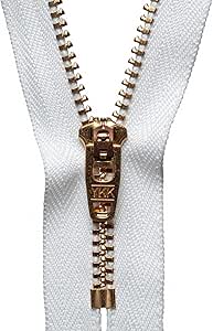 Amazon.com: YKK Semi-Auto Lock Zip, No. 501 White, 15 cm Length