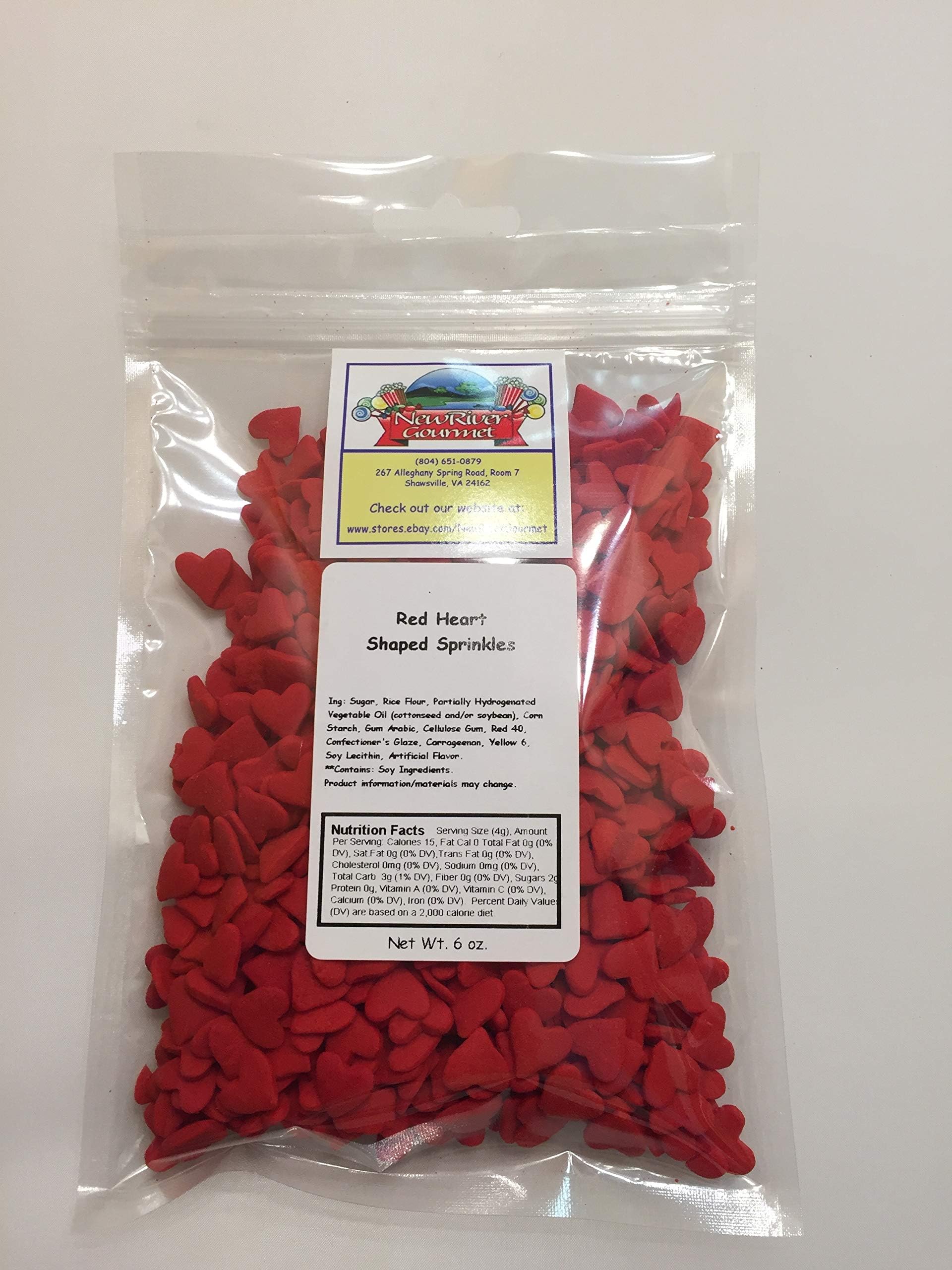Amazon.com: Jumbo Red Heart Sprinkles : Grocery & Gourmet Food