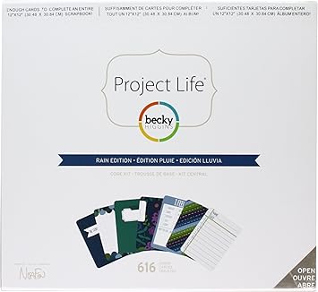 Amazon.com: Project Life by Becky Higgins Core Kit - Rain Edition ...