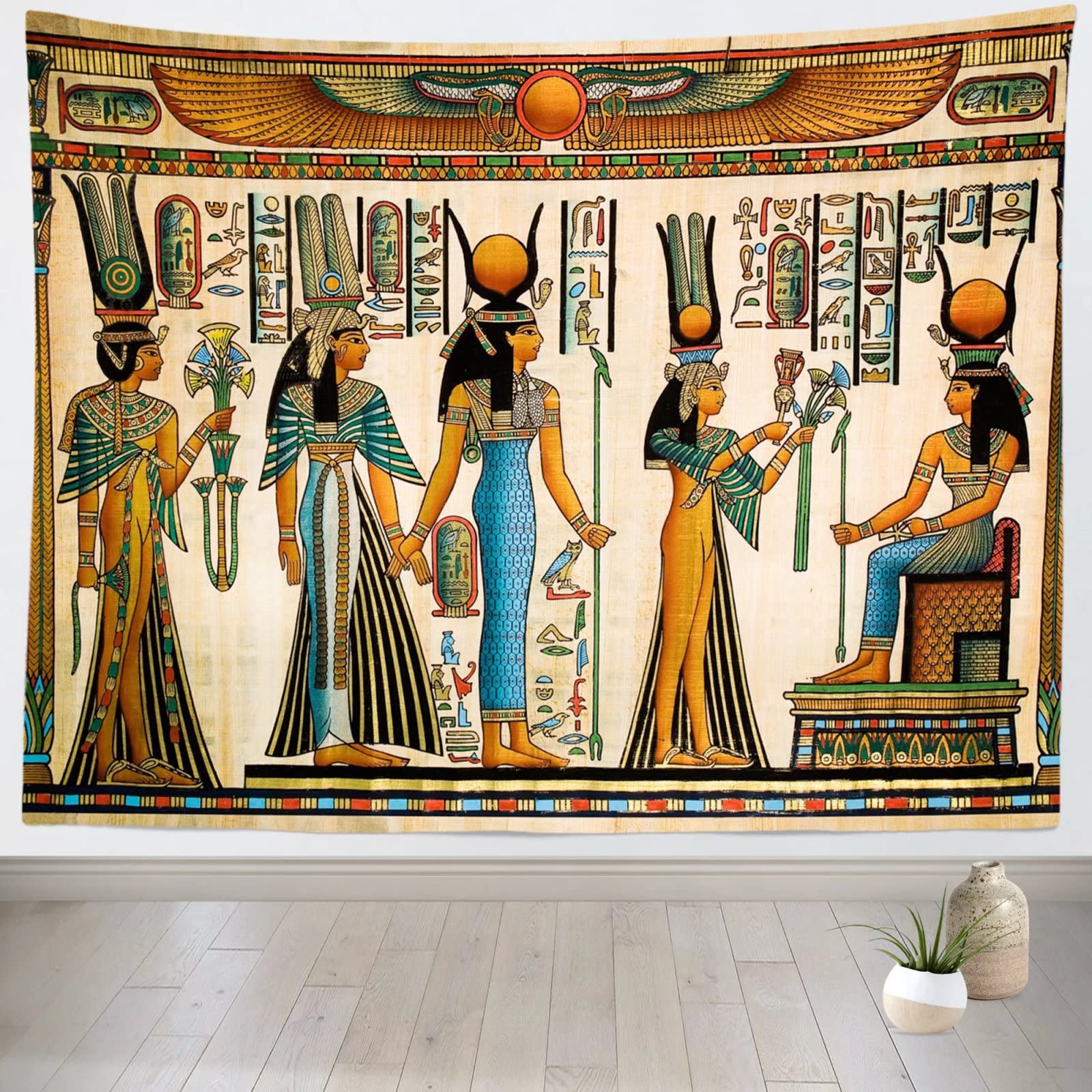 Amazon.com: Loccor Egyptian Tapestry Ancient Egyptian Gods Pharaohs ...