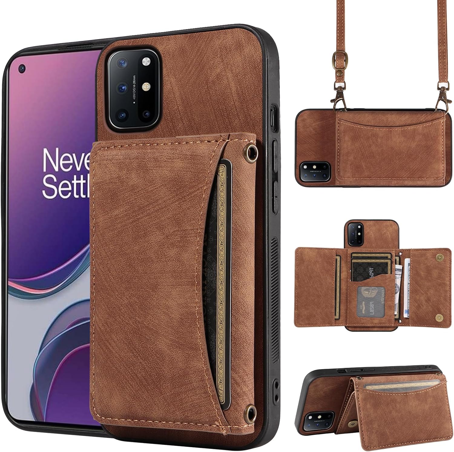 Amazon.com: Phone Case For OnePlus 8T OnePlus8T Plus 9R 5G Wallet Cover ...