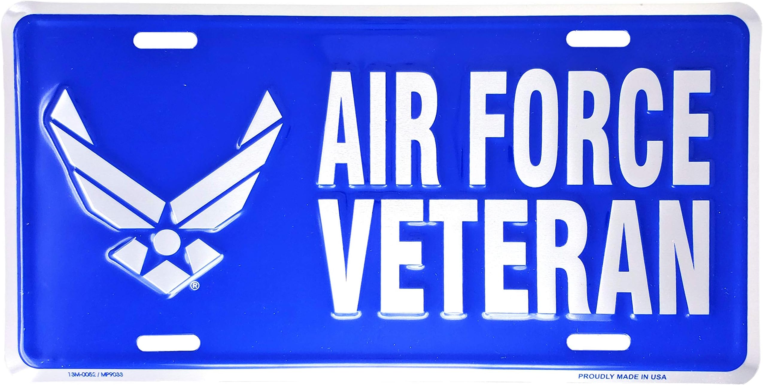Amazon.com: Bold Engraved US Air Force Veteran Aluminum Metal Black ...