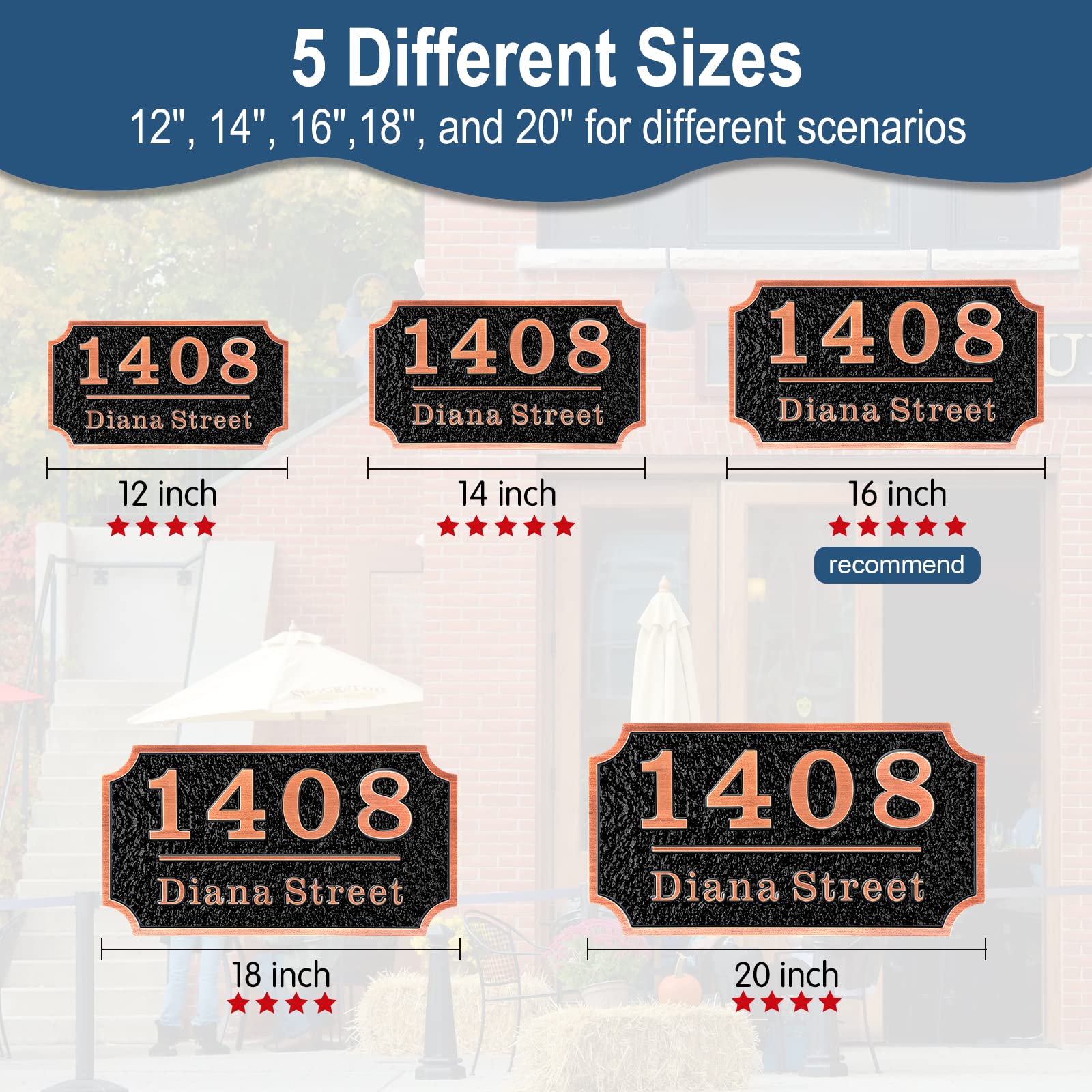 Snapklik.com : Personalized Cast House Address Plaque Custom House Number Sign Address Signs For ...