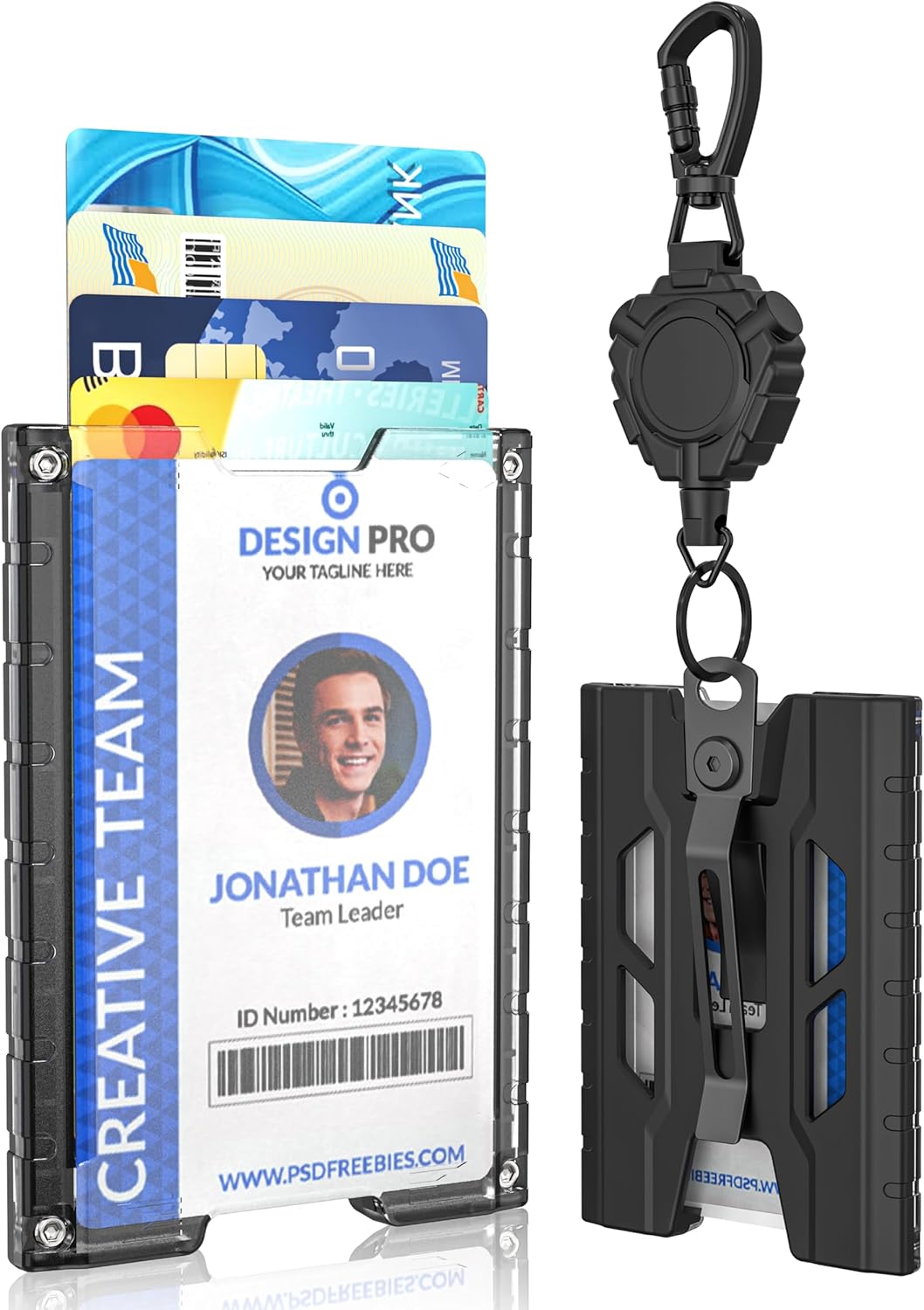 Amazon.com : Retractable ID Badge Holder with Lanyard: Easy Display ...