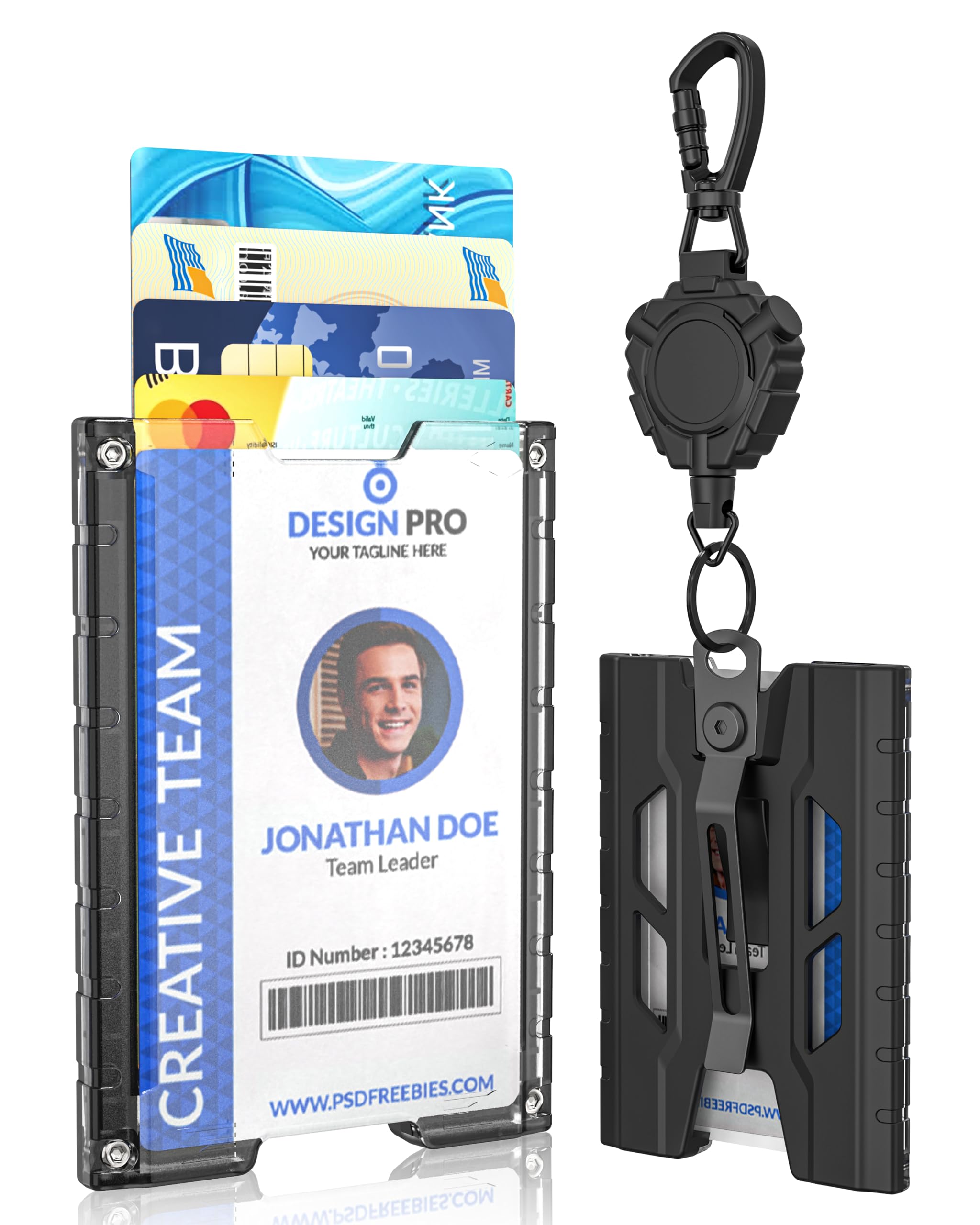 Amazon.com : Retractable ID Badge Holder with Lanyard: Easy Display ...