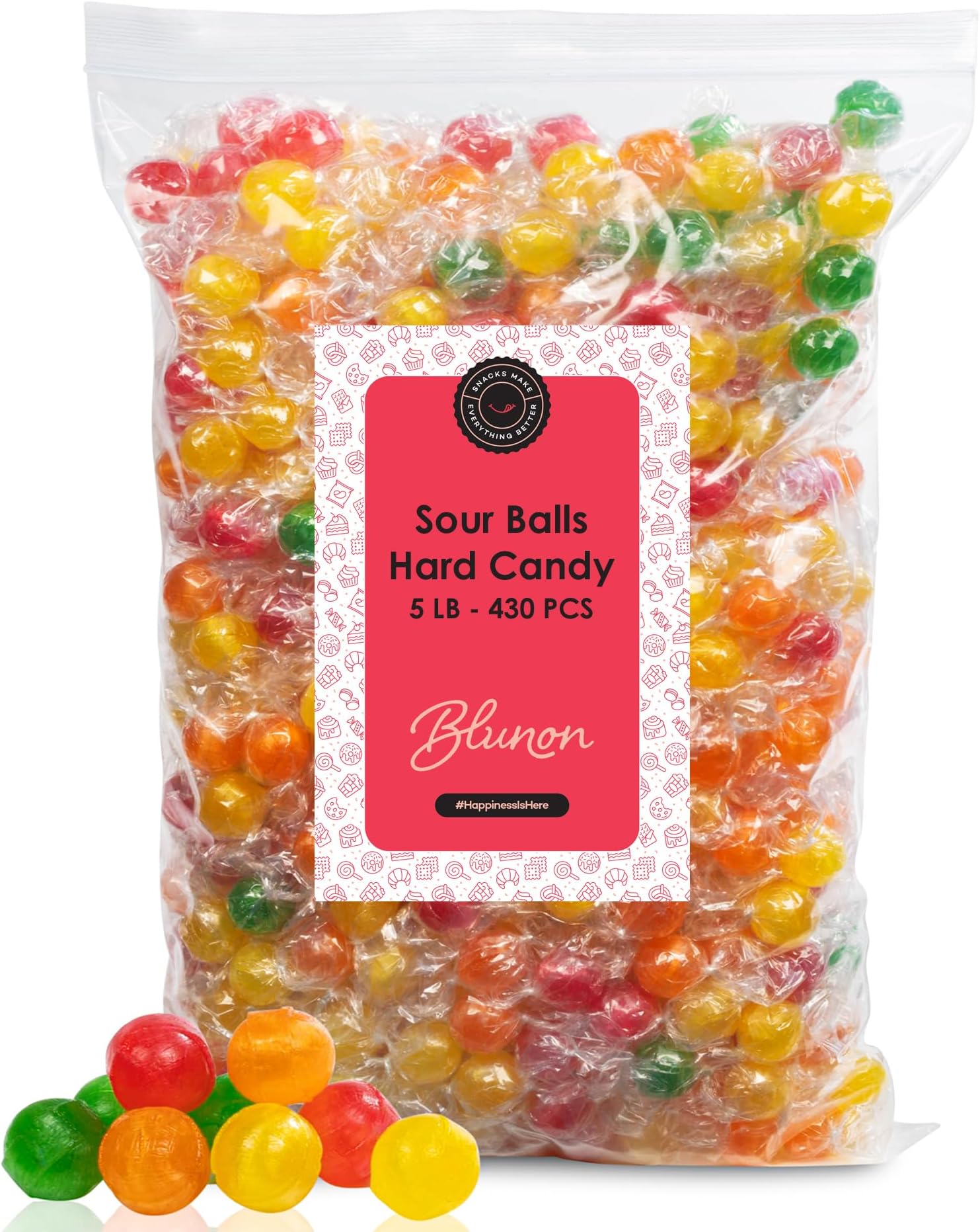 Amazon.com : Sour Balls Hard Candy - Assorted Sweet Sour Fruit Candy ...