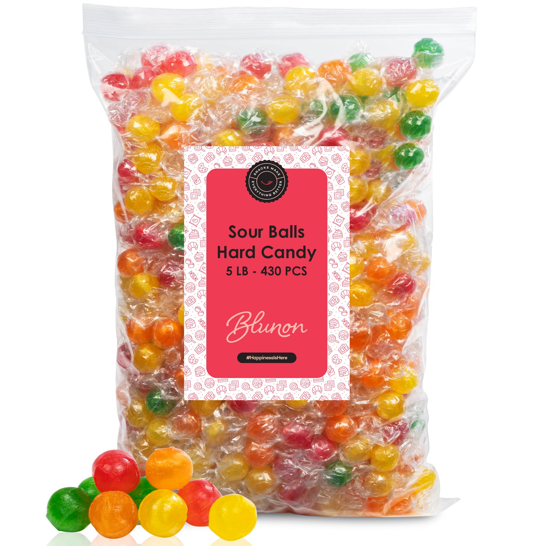 Snapklik.com : Sour Balls Hard Candy - Assorted Sweet Sour Fruit Candy ...