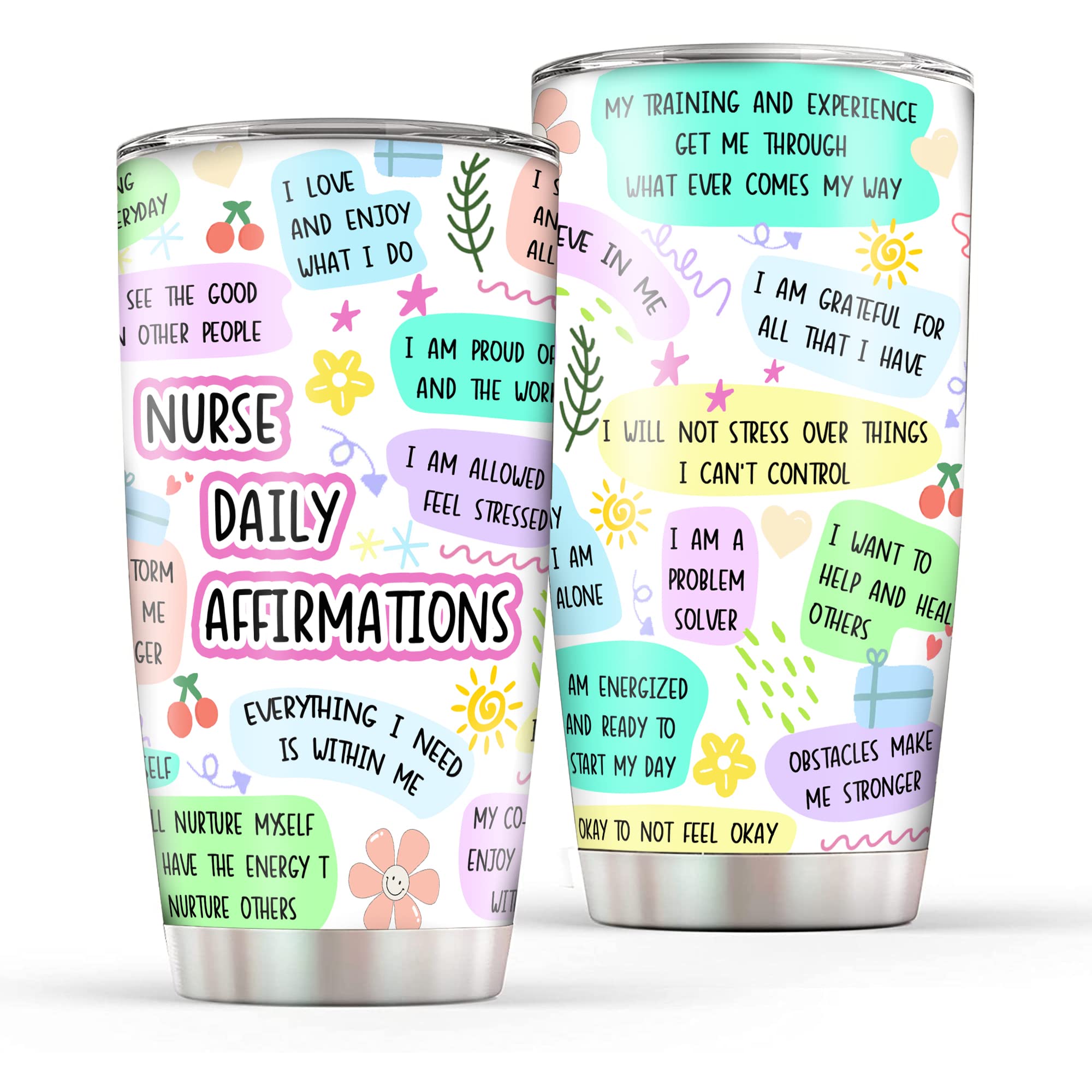 Amazon.com | Nurse Gifts For Women, 20 Oz Nurse Daily Affirmations ...