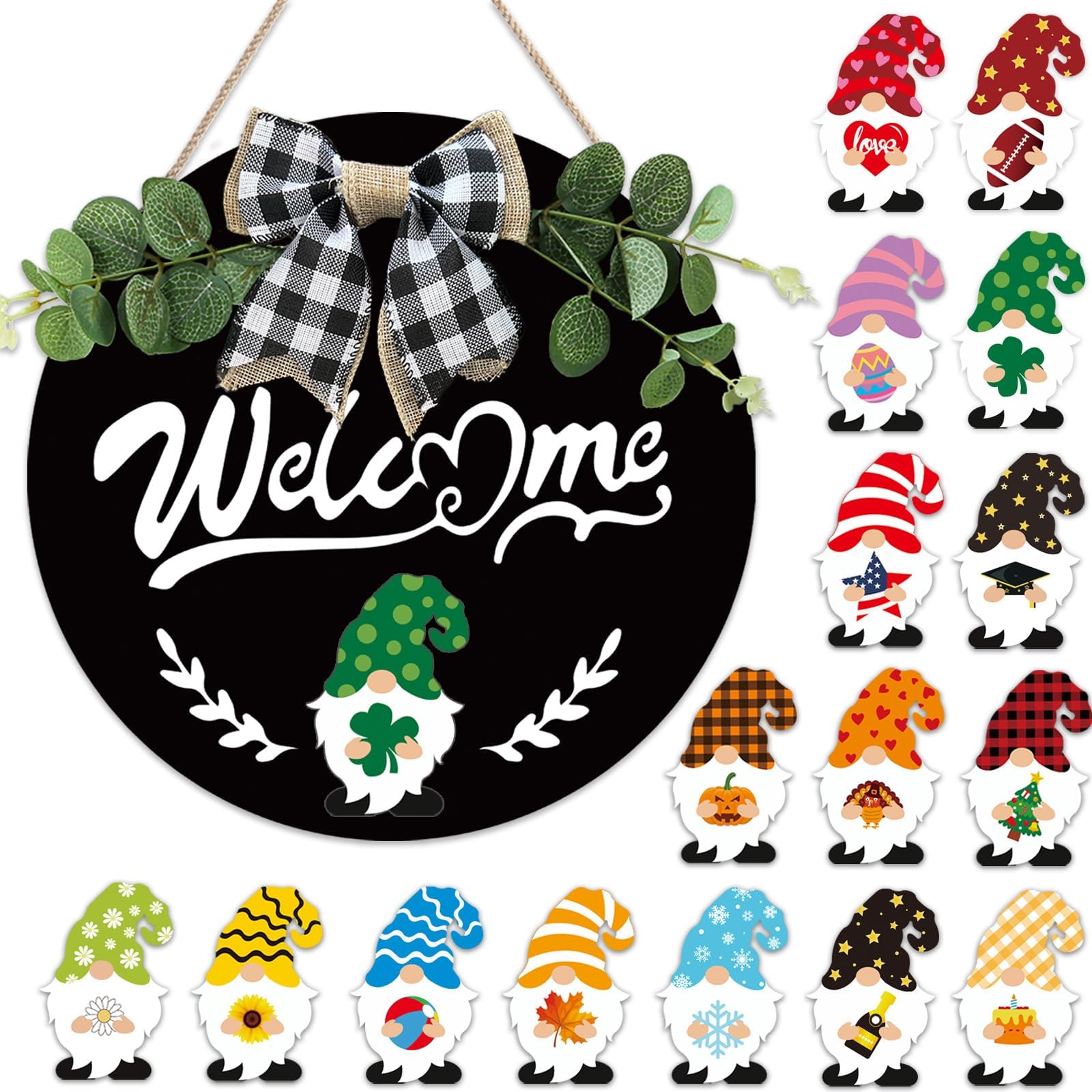 Amazon.com: Riceshoot 41 Pcs Interchangeable Welcome Sign for Front ...