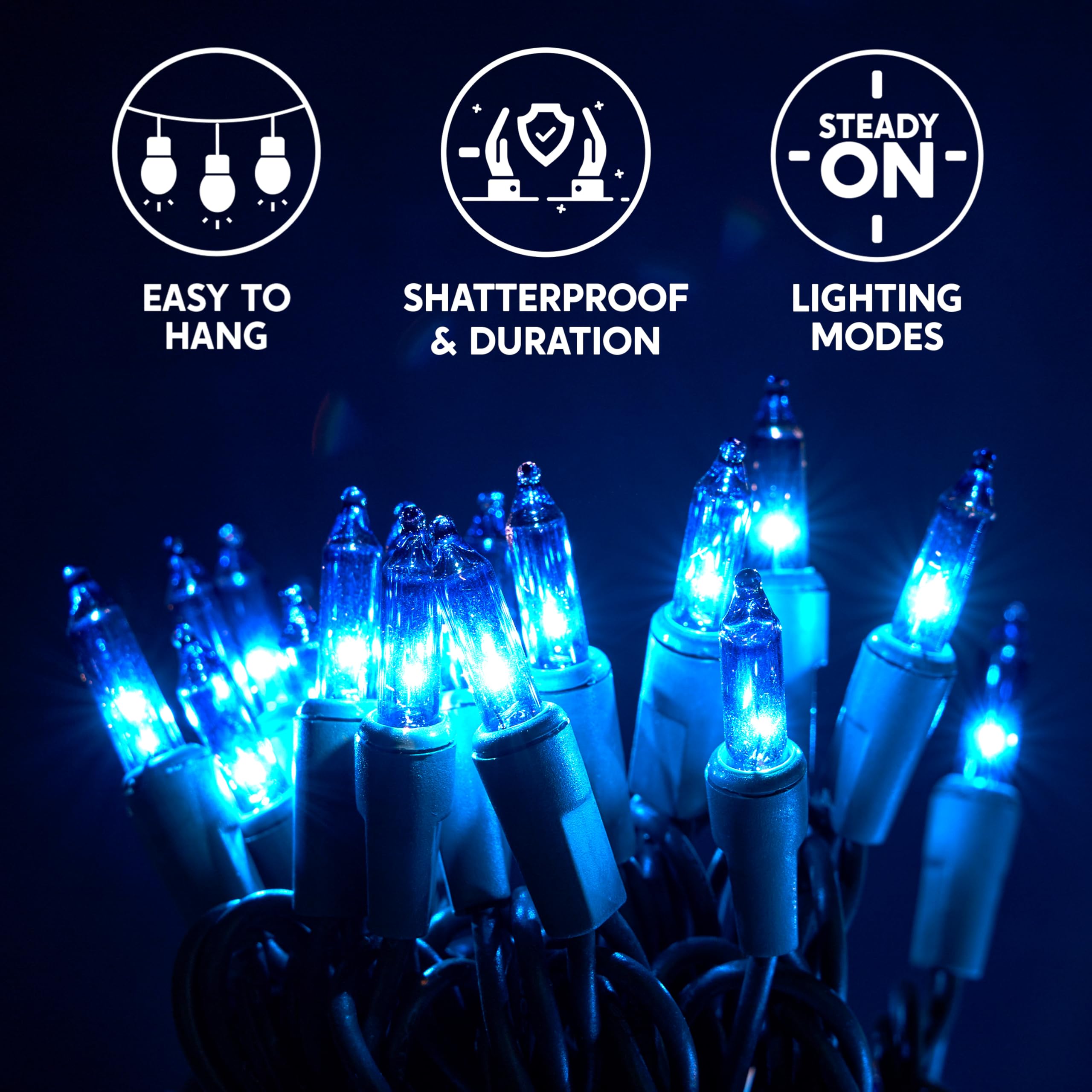 Snapklik.com : Joiedomi Blue Christmas String Lights,200