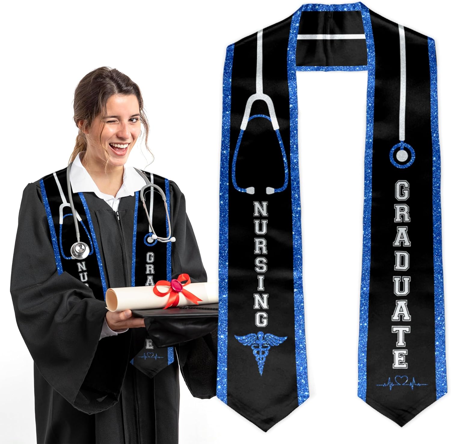 Amazon.com: Batorkpl Nursing Graduation Stole Nurse Graduation Stole ...