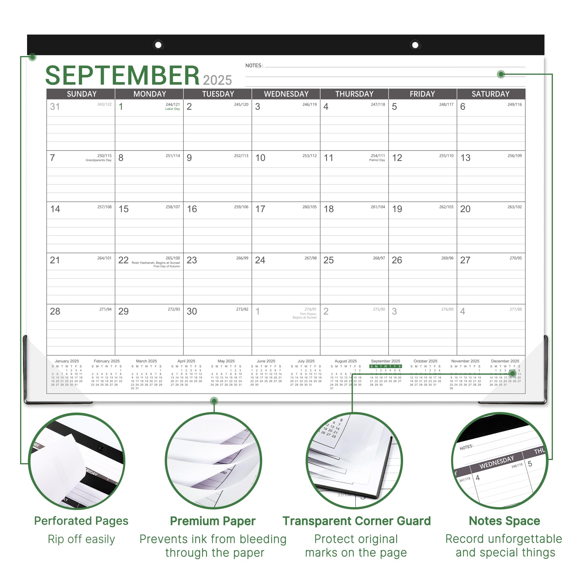 Snapklik.com : 2025 Desk Calendar - Desk Calendar 2025, 17"x12" Desktop ...
