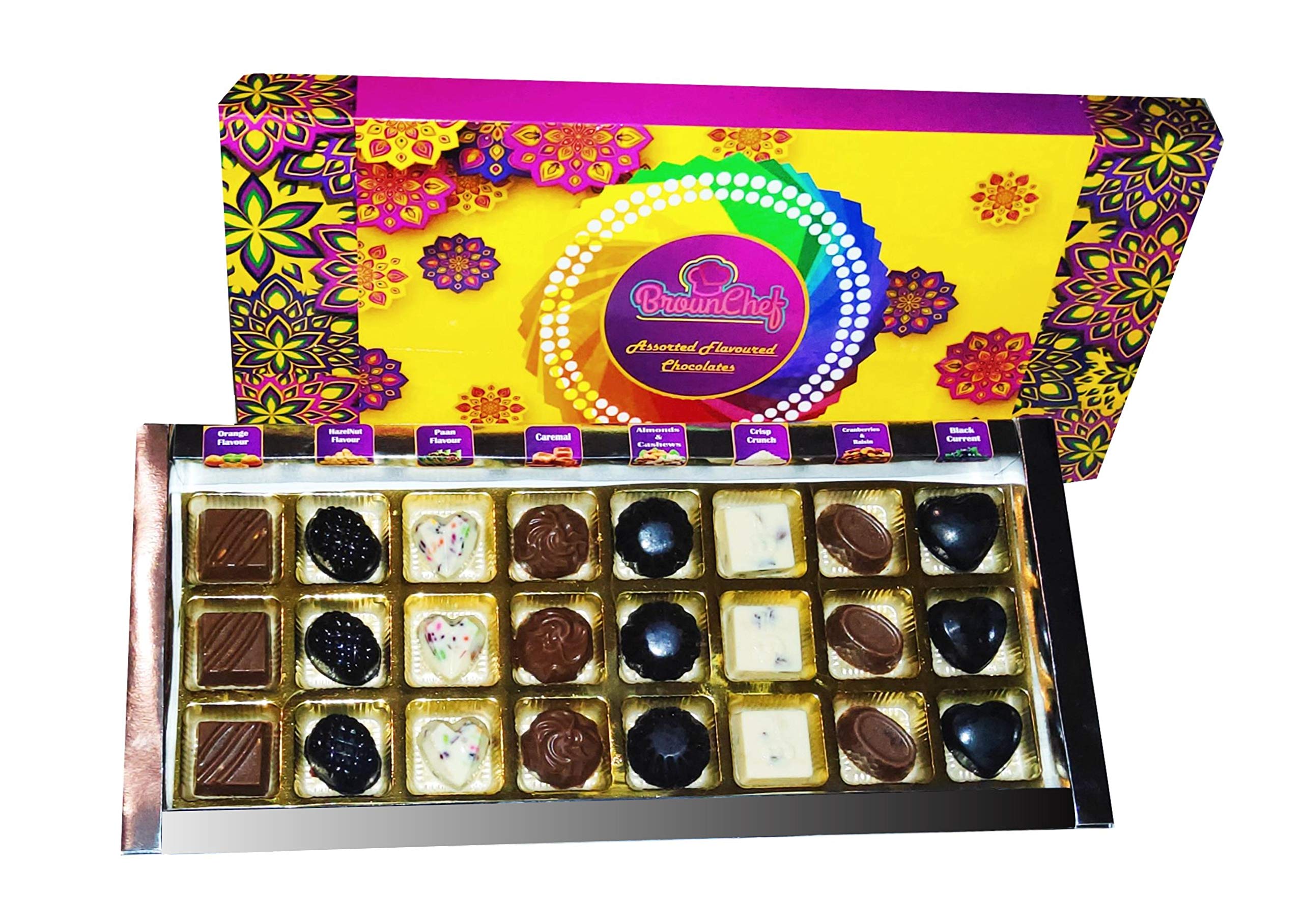 Buy BrounChef Dry Fruits Filled Assorted Flavours Premium Dark, White ...