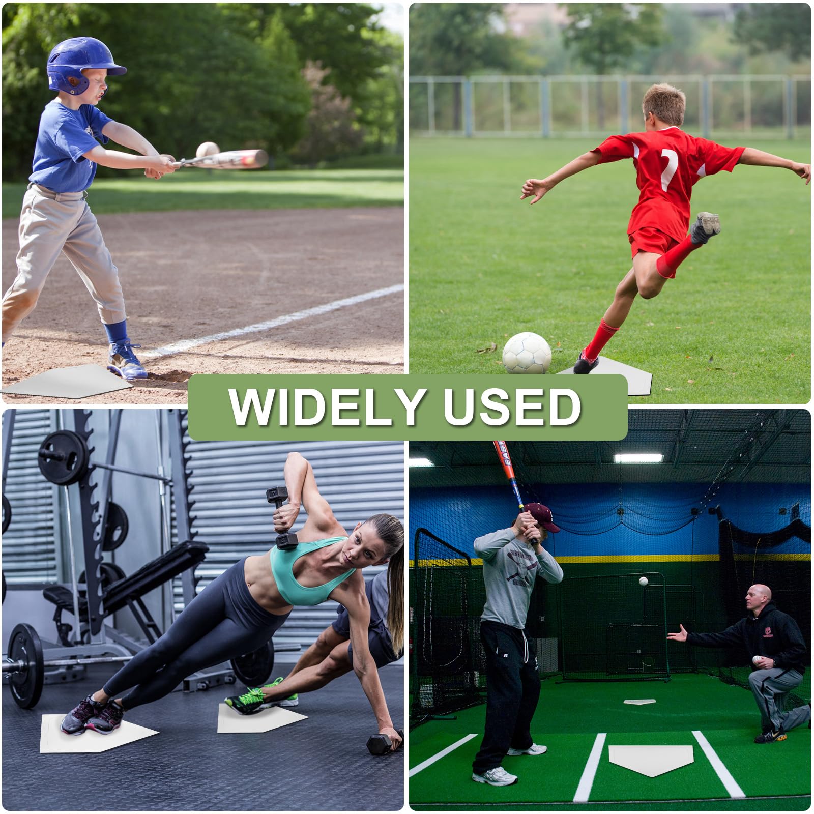 Snapklik.com : Mototo 2 Pieces White Baseball Home Plate Rubber Throw ...