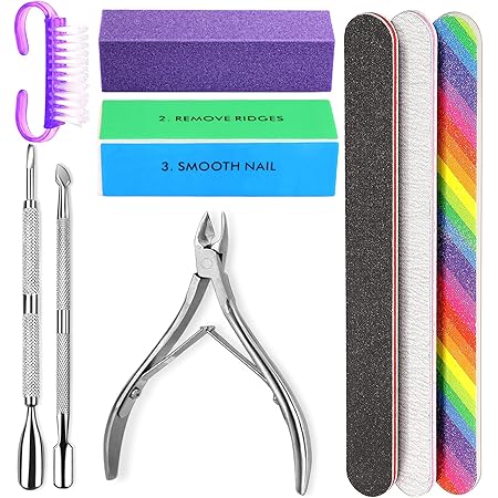 Amazon.com: Manicure Nail File Kit-3Pcs Double Sided Nail File ...