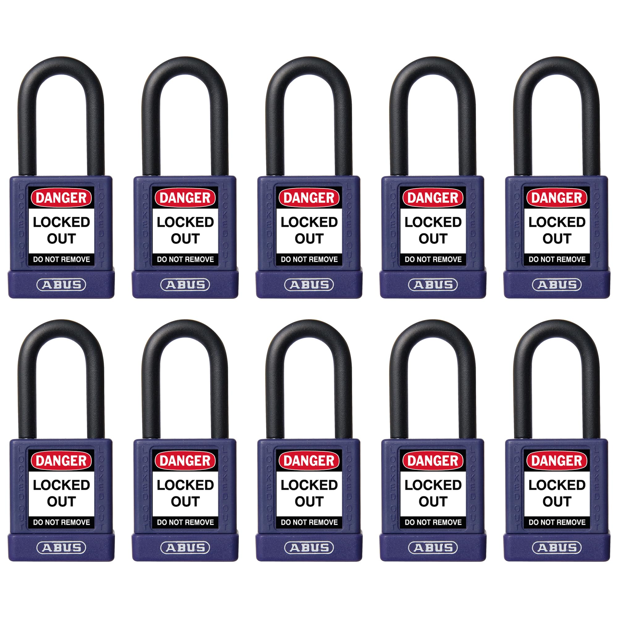 Snapklik.com : ABUS Purple Pack Of 10 Lockout Tagout Premium Solid Body ...