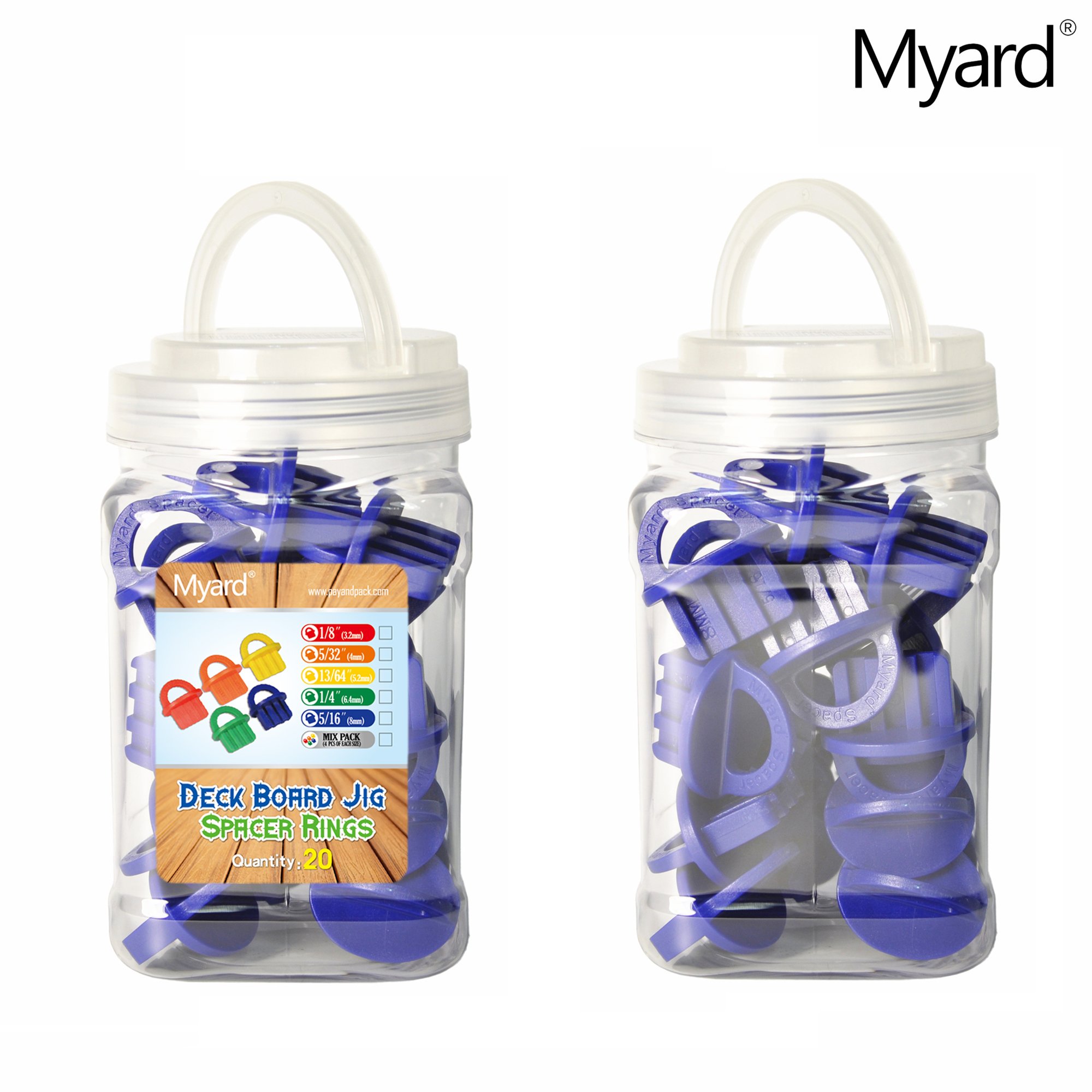 Snapklik.com : DJS8 Myard 5/16 Inches Deck Board Jig Spacer Rings For ...