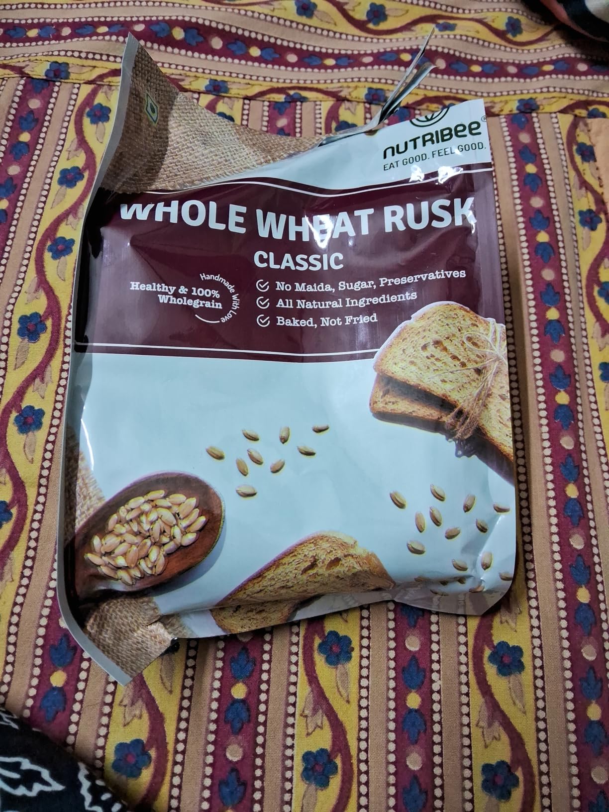 Nutribee 100% Whole Wheat Atta Rusk | Refined Sugar-Free | Healthy Diet ...