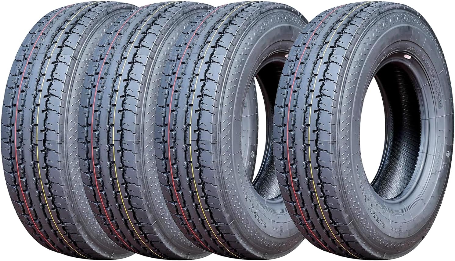 Amazon.com: Copartner Set of 4(Four) Trailer Tire ST225/75R15 All Steel 14 Ply Load Range G 124 ...