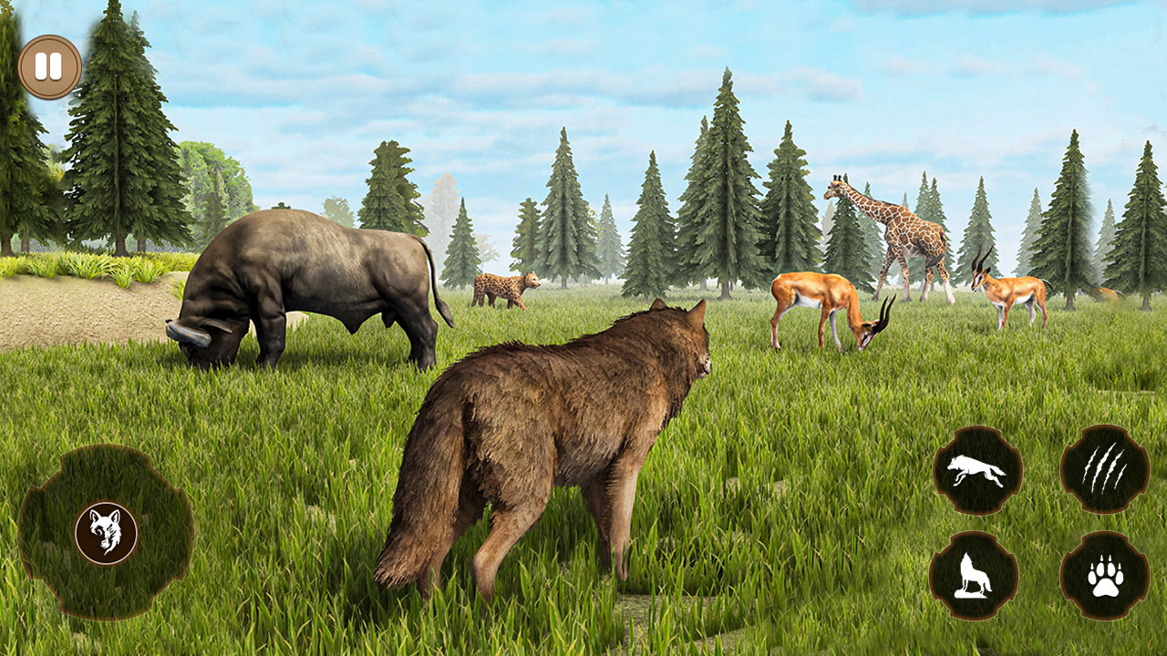 Wild Life Wolf Animal City Attack Simulator Game 3D: Wolf Vs Cheetah ...