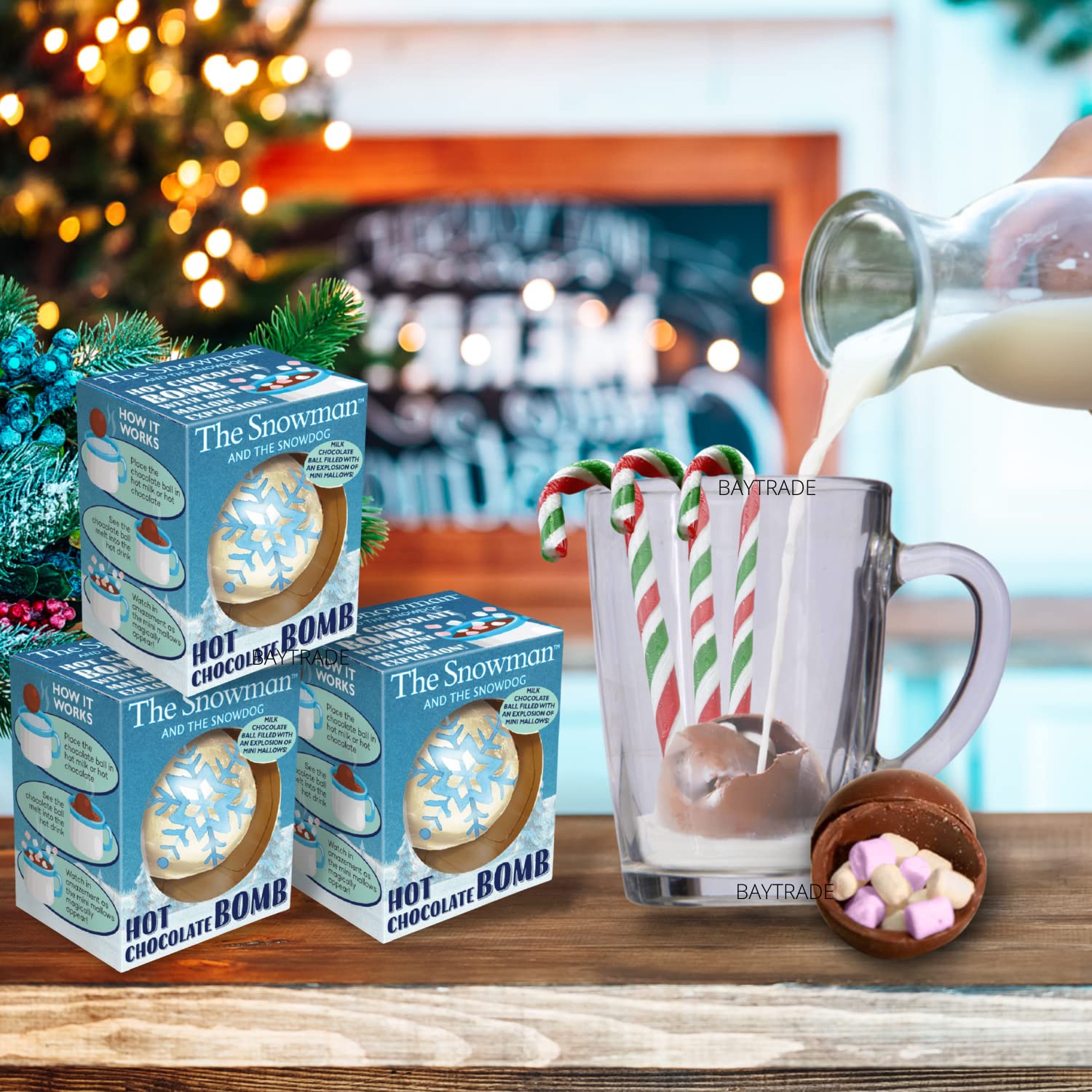 Hot chocolate bombs with marshmallow X 3 and 3X peppermint christmas ...