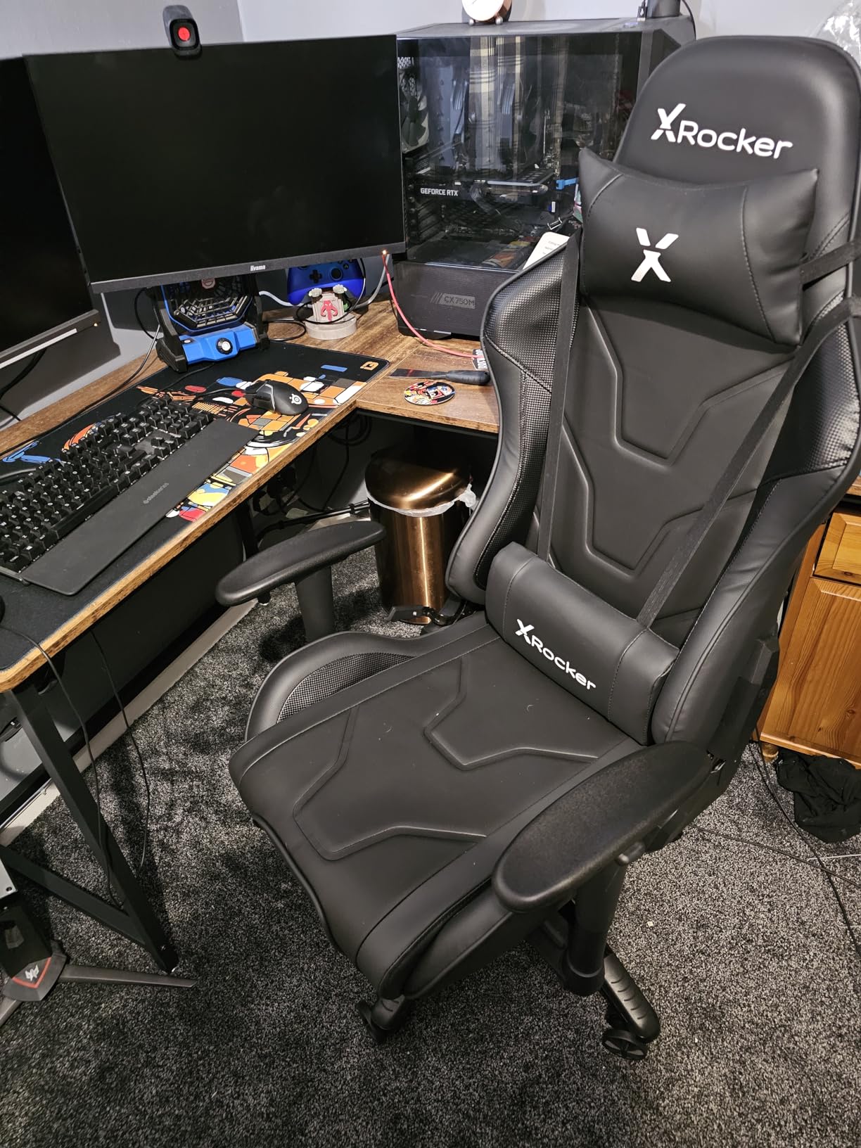 X-Rocker Agility RGB Gaming Chair, Racing Computer Chair with Lights ...