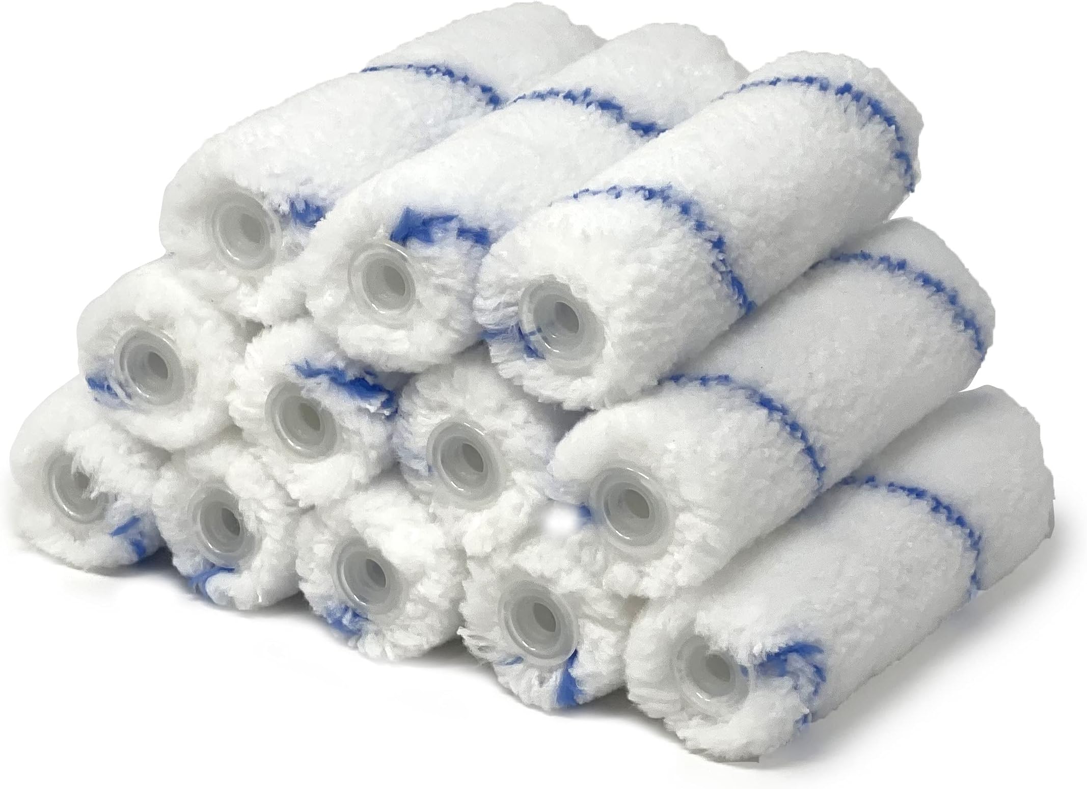 Wideskall Reusable 4" x 3/8" inch Paint Roller Kit - 6 Washable PVC ...