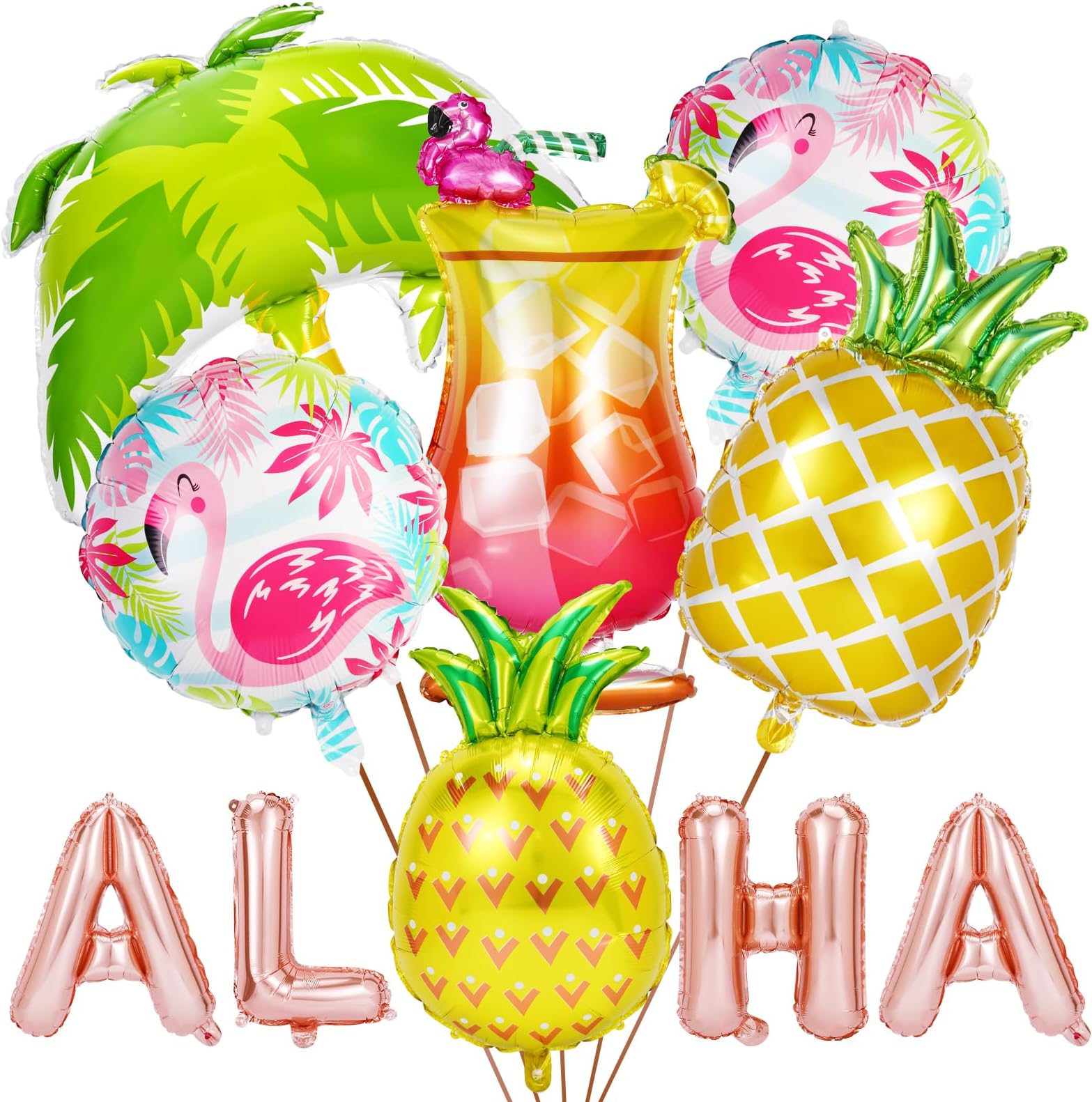Amazon.com: 16 inch Tropical Hawaii Party Decorations Balloons Banner ...