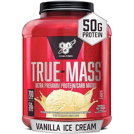 Amazon.com: BSN TRUE-MASS Weight Gainer, Muscle Mass Gainer Protein ...