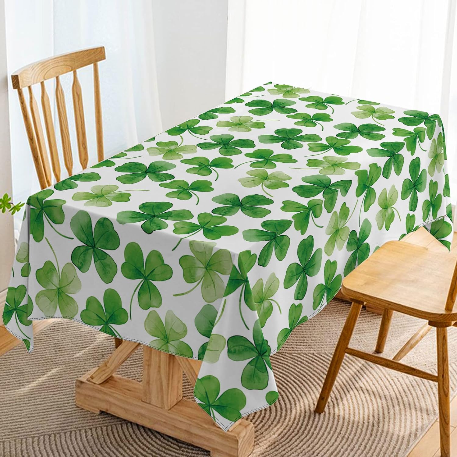 Amazon.com: Hafangry St. Patrick's Day Tablecloth Irish Green Shamrock ...