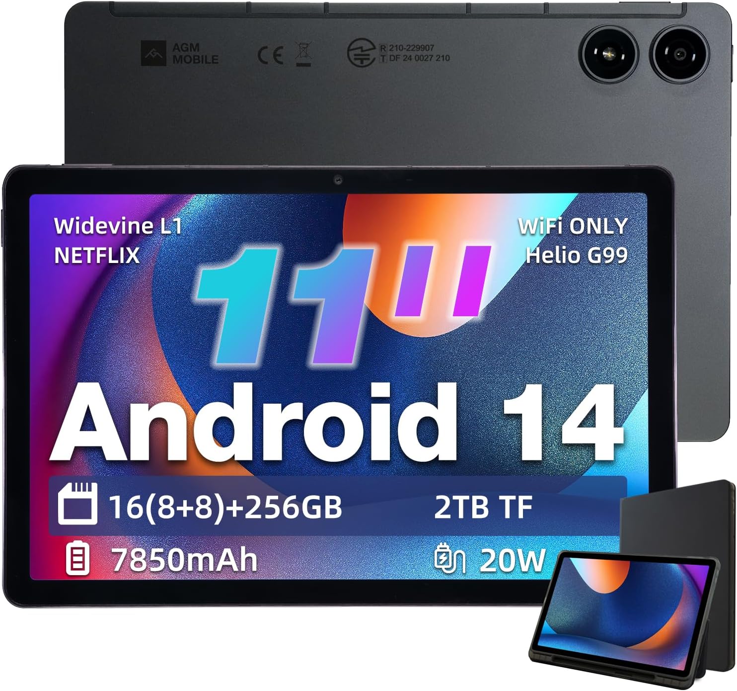 Amazon.com : AGM PAD P2 11 inch Android 14 Tablet, 90Hz 480 Nits 1920 * 1200 FHD+ IPS Display ...