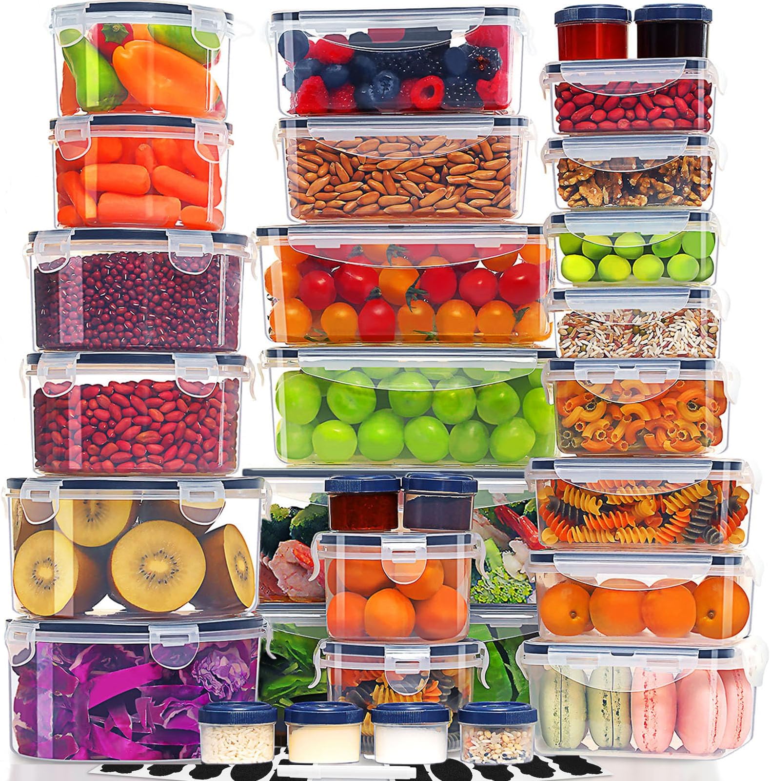 Amazon.com: FineDine Food Storage Containers With Lids, 40-Piece ...
