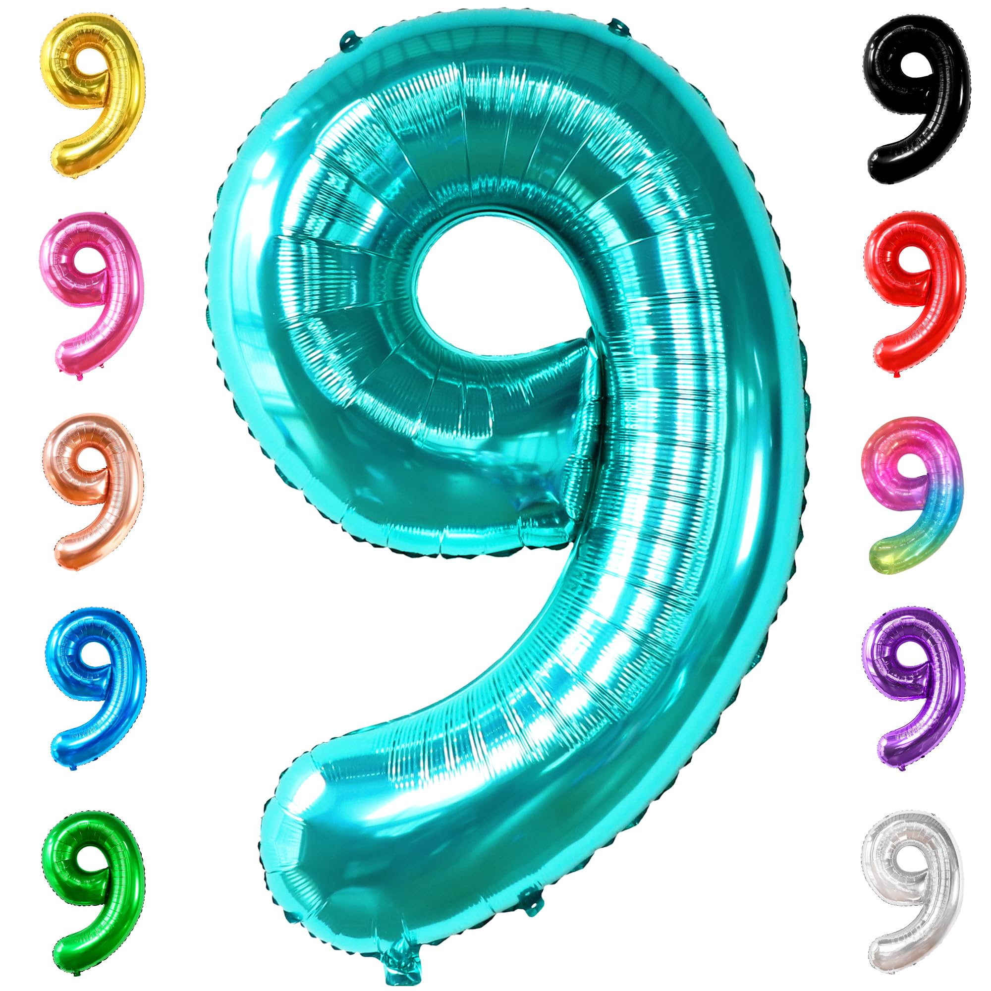 Katchongiant Aqua Blue Number 9 Balloon 40 Inch Aqua Blue | Desertcart UAE