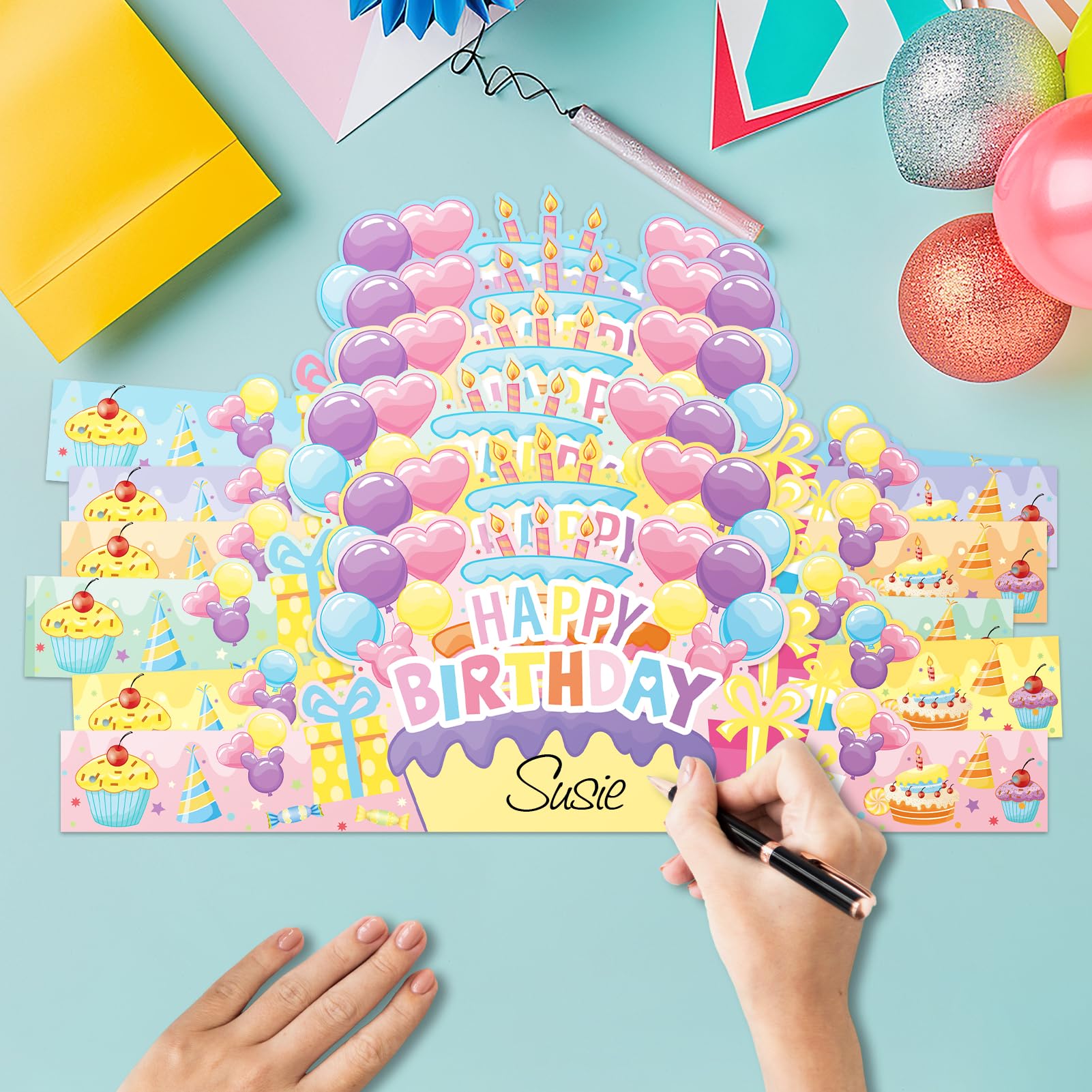 Snapklik.com : LITAUS Birthday Hats - 36-Pack Birthday Crowns For Kids ...