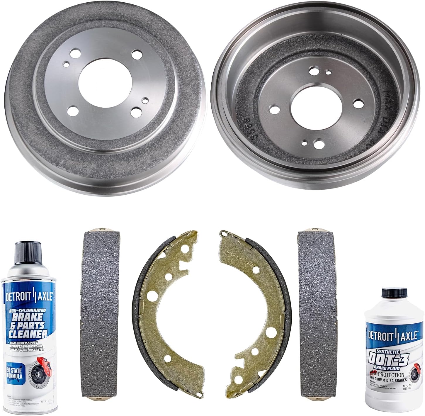 Amazon.com: Detroit Axle - Rear Brake Kit for Honda Accord Brake Drums Brakes Shoes 1986 1987 ...