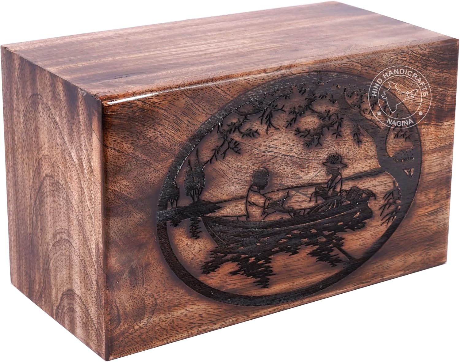 Amazon.com: HIND HANDICRAFTS Wooden Box Funeral Cremation Urns for ...